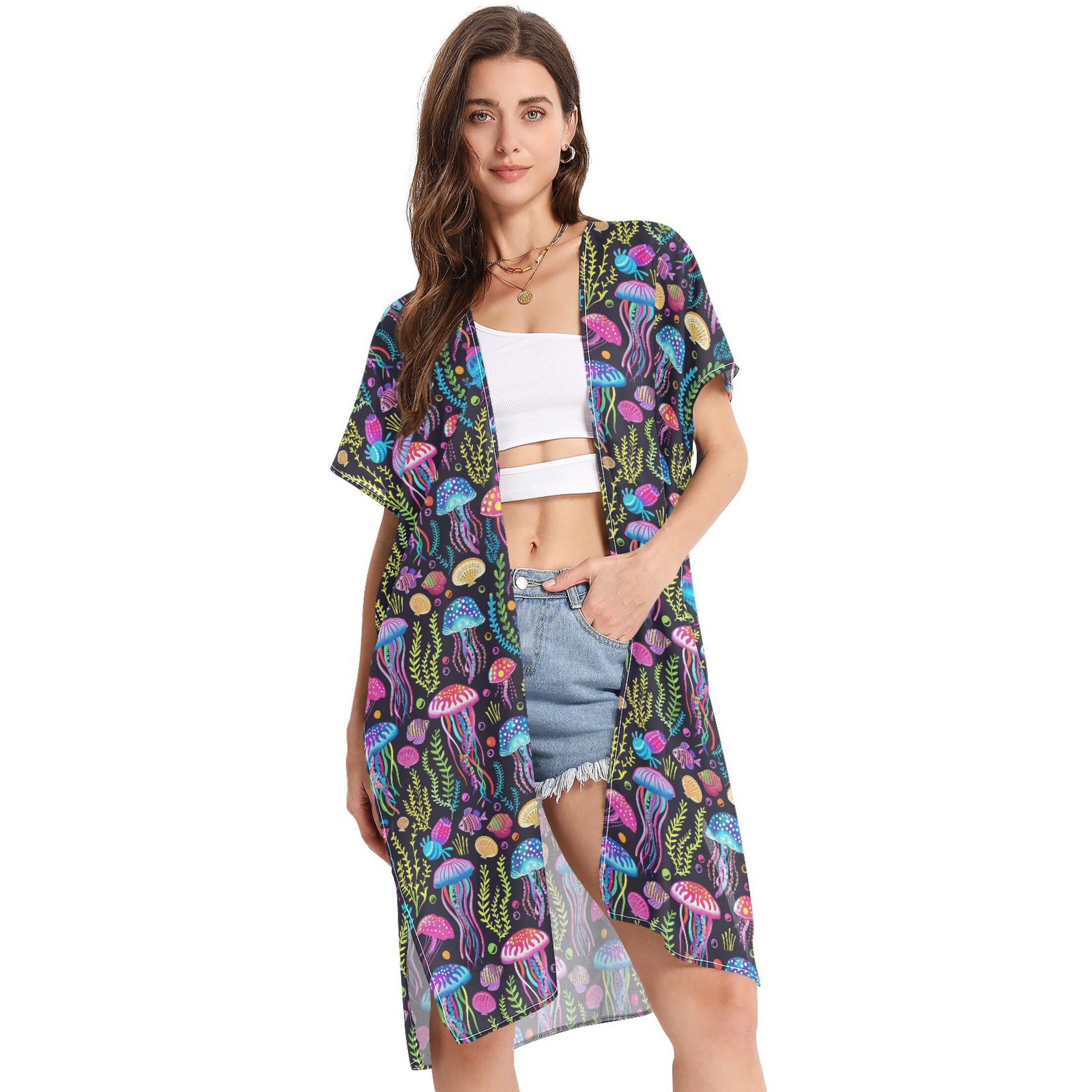 Beach Vacation Clothes Kimono Cardigan Loose Swimsuit Cover Up for ...