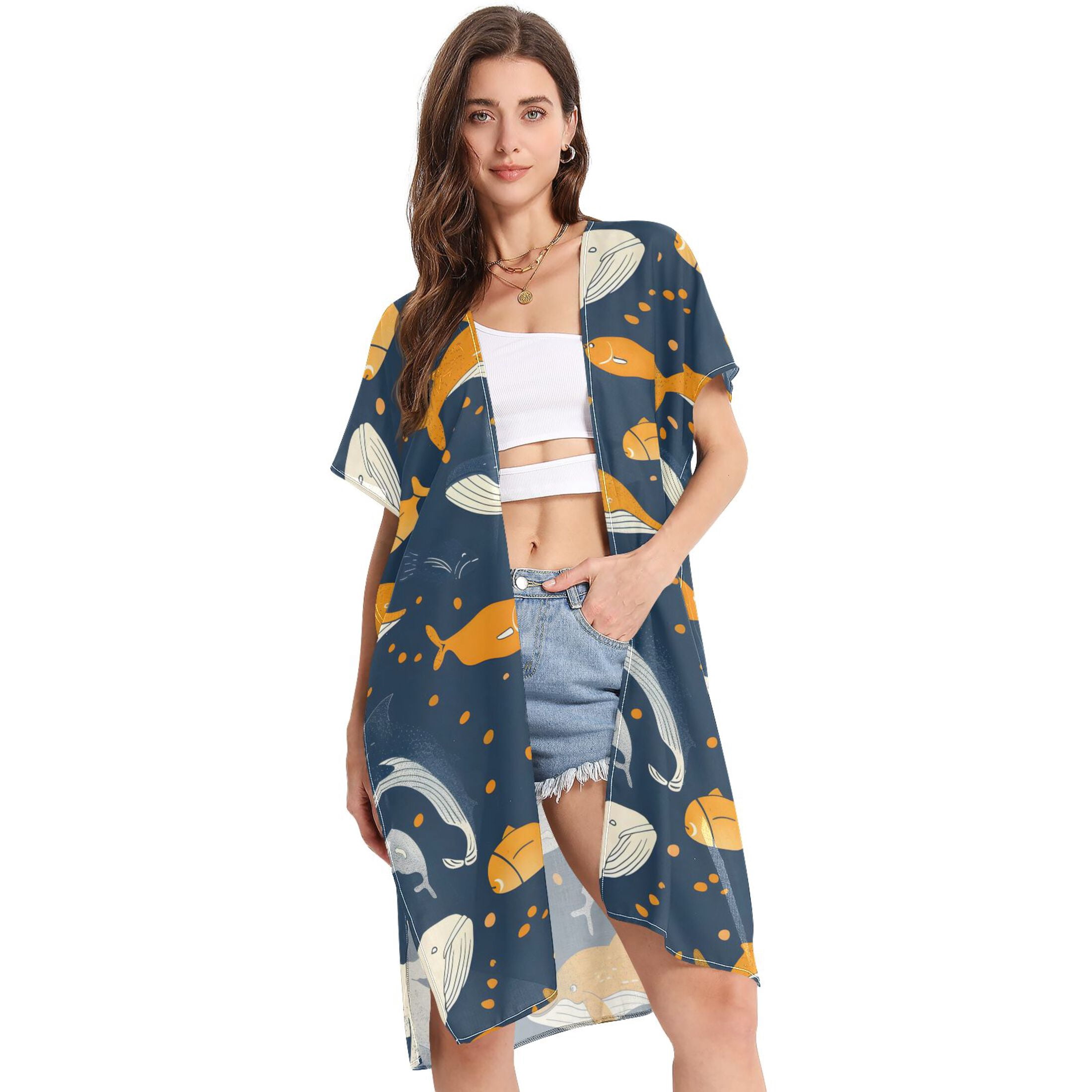 Beach Vacation Clothes Kimono Cardigan Loose Swimsuit Cover Up for ...