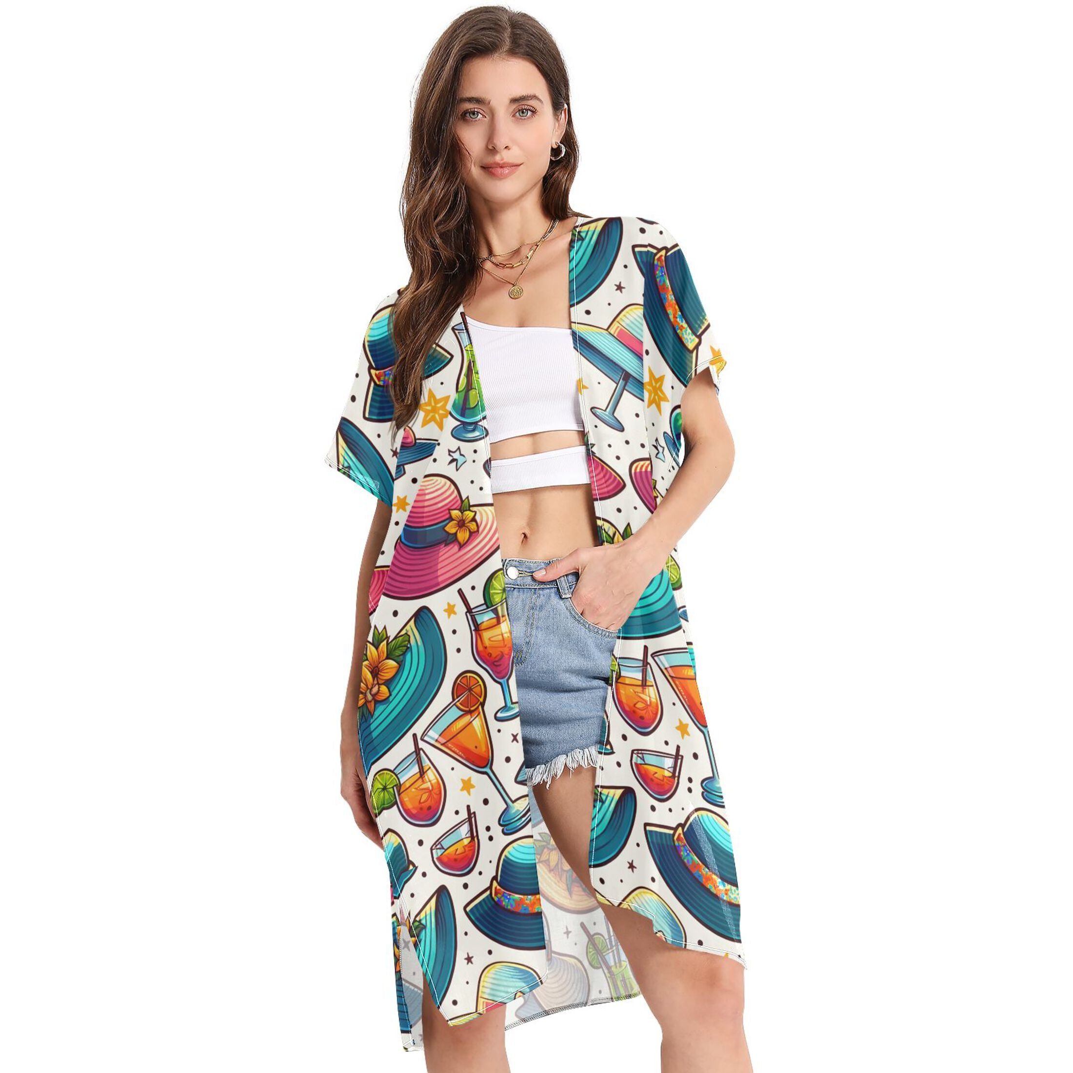 Beach Vacation Clothes Kimono Cardigan Loose Swimsuit Cover Up for ...