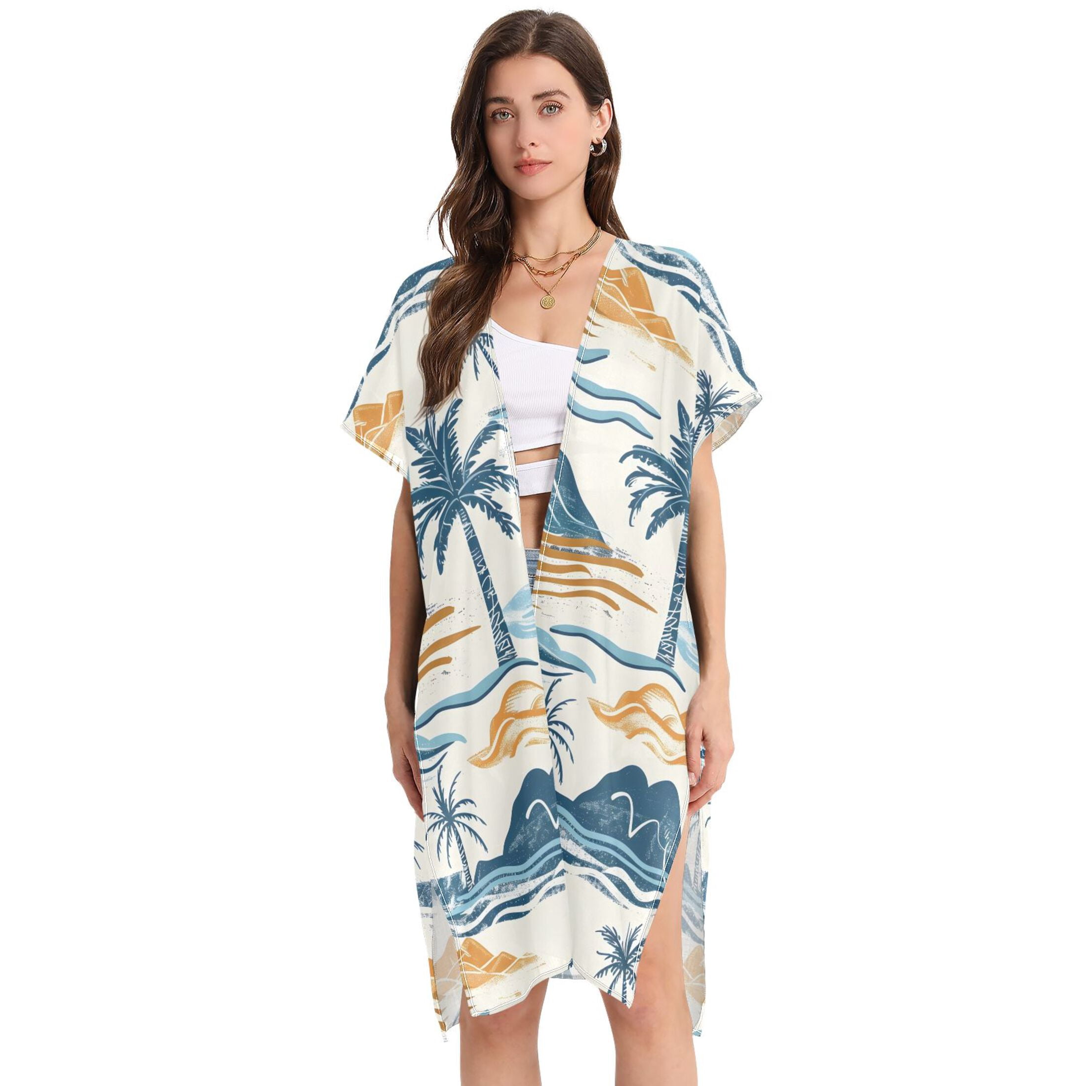 Beach Vacation Clothes Kimono Cardigan Loose Swimsuit Cover Up for ...