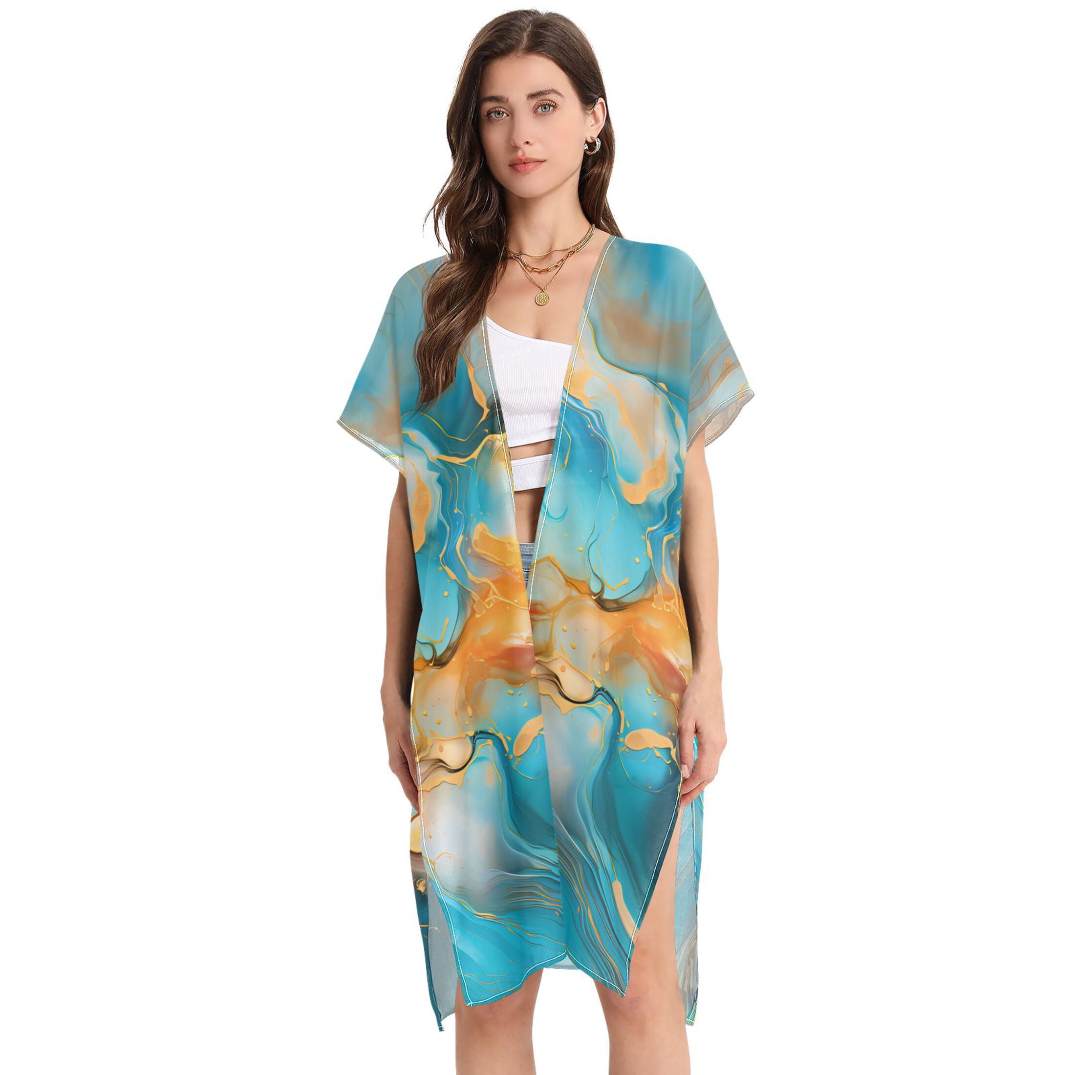 Beach Vacation Clothes Kimono Cardigan Loose Swimsuit Cover Up for ...