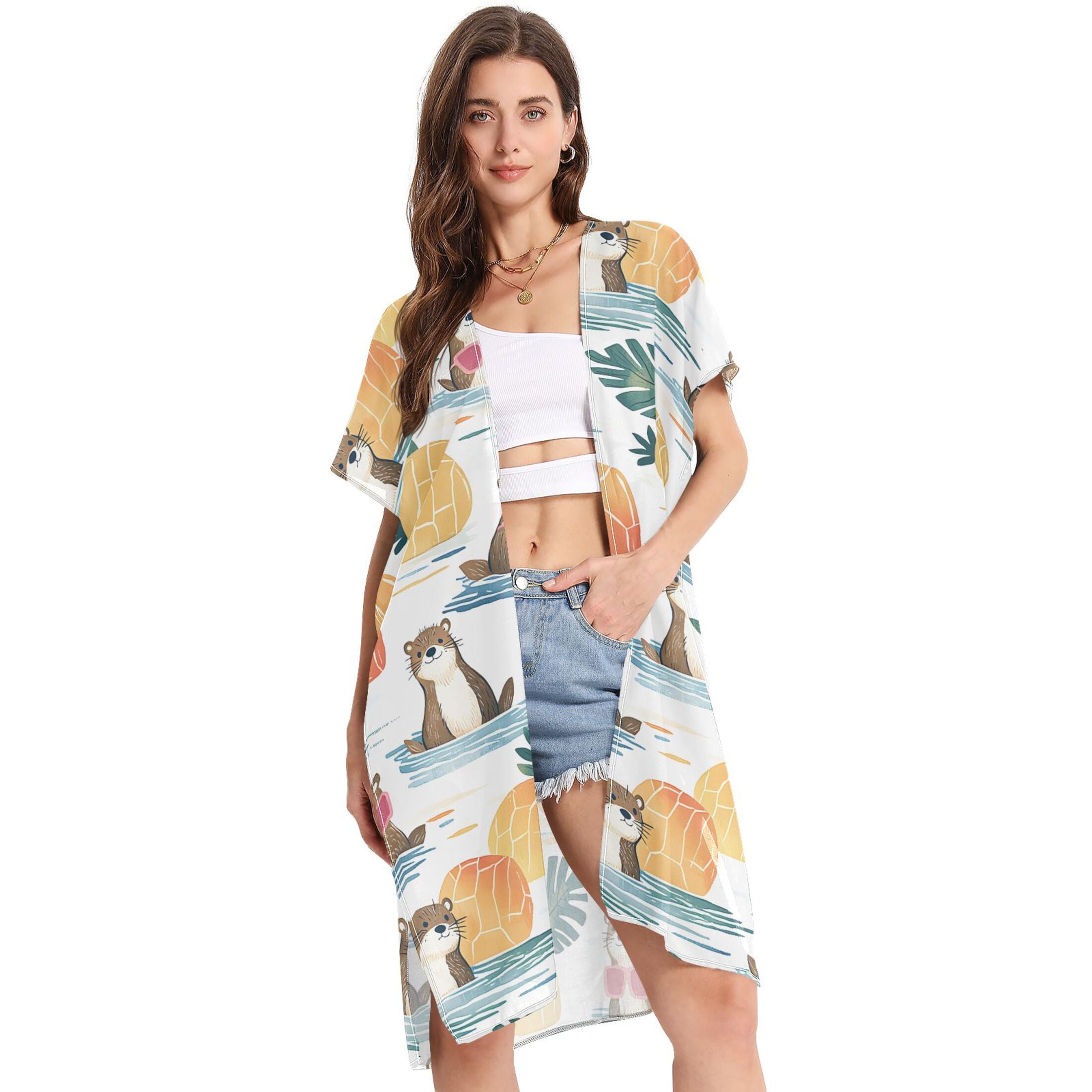 Beach Vacation Clothes Kimono Cardigan Loose Swimsuit Cover Up for ...