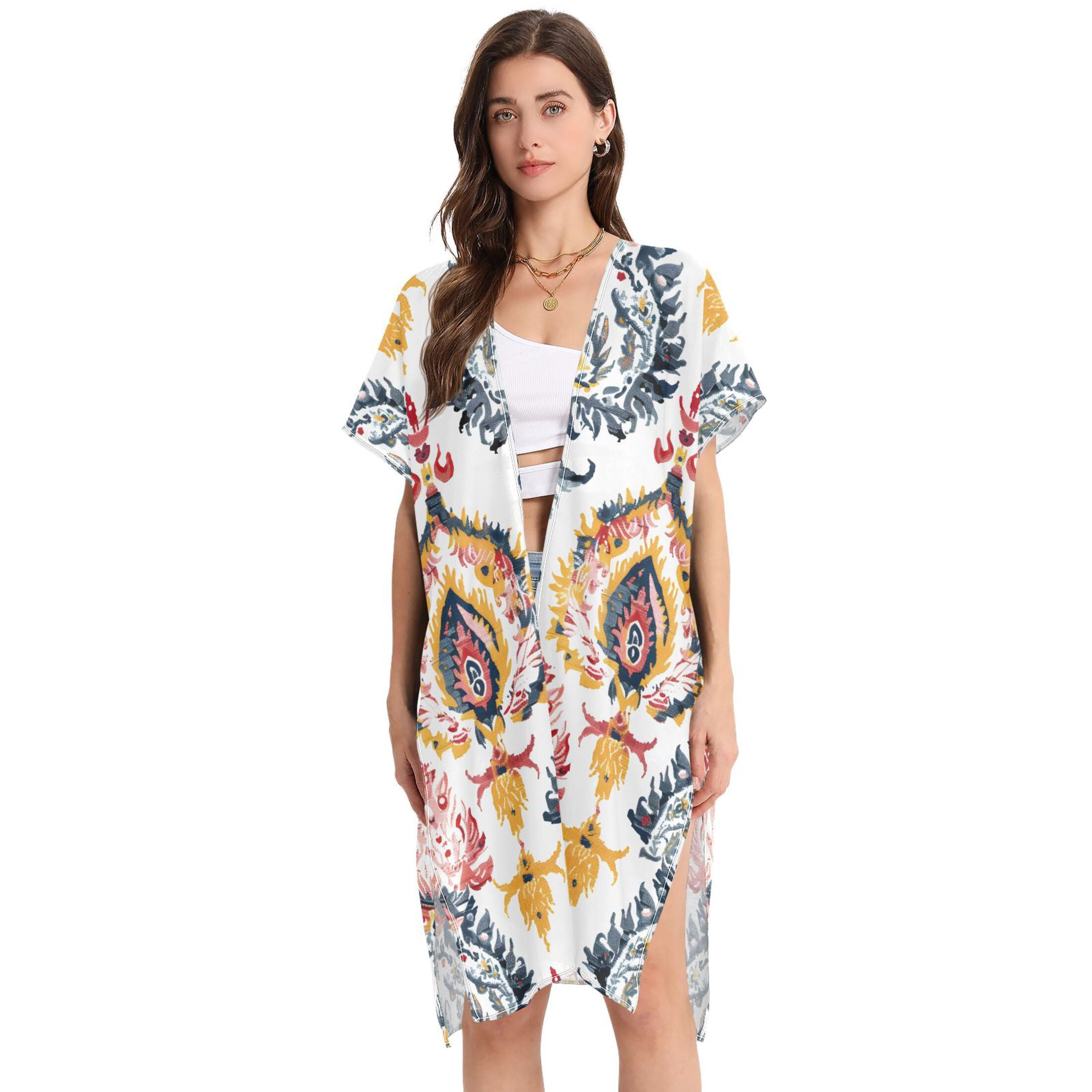 Beach Vacation Clothes Kimono Cardigan Loose Swimsuit Cover Up for ...