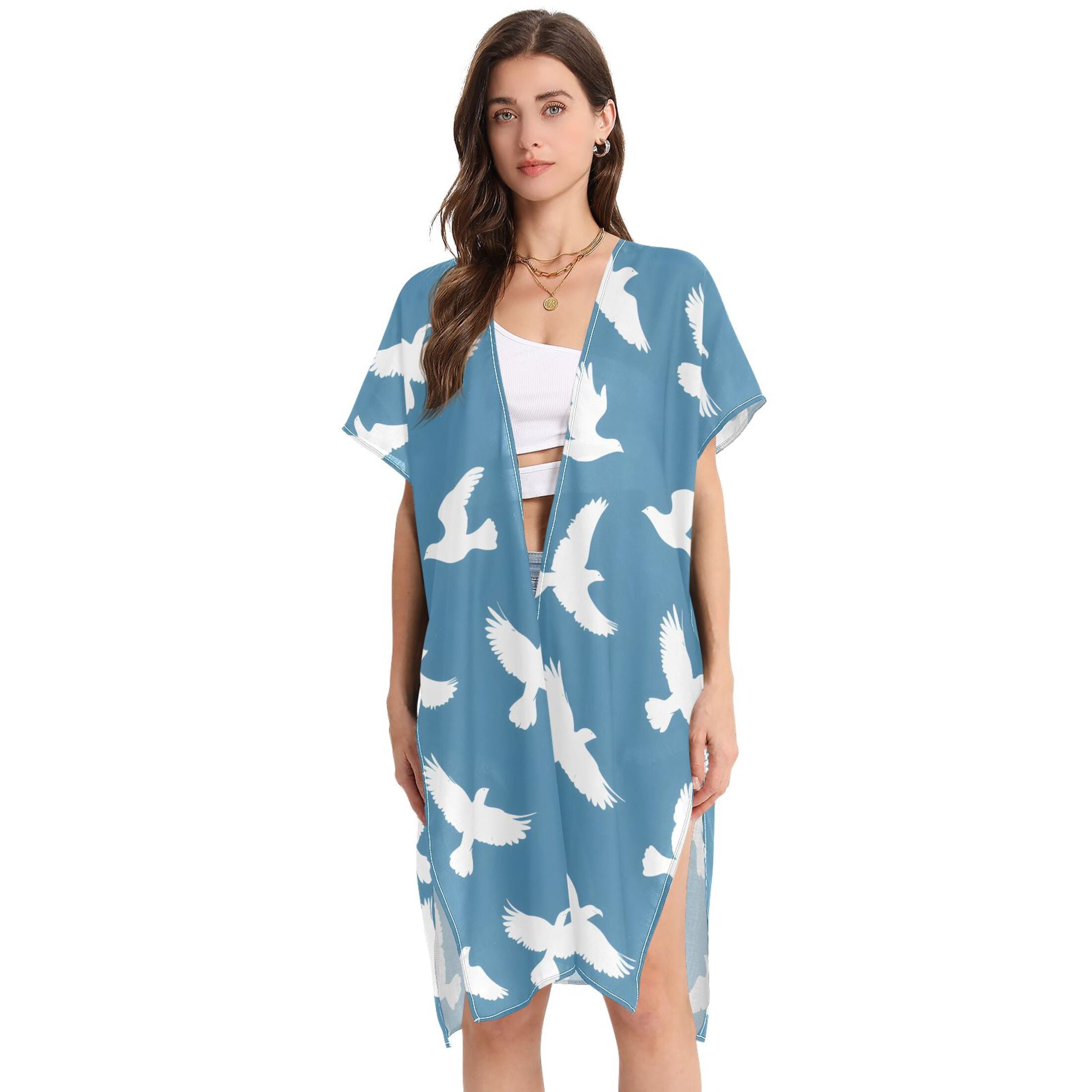 Beach Vacation Clothes Kimono Cardigan Loose Swimsuit Cover Up for ...