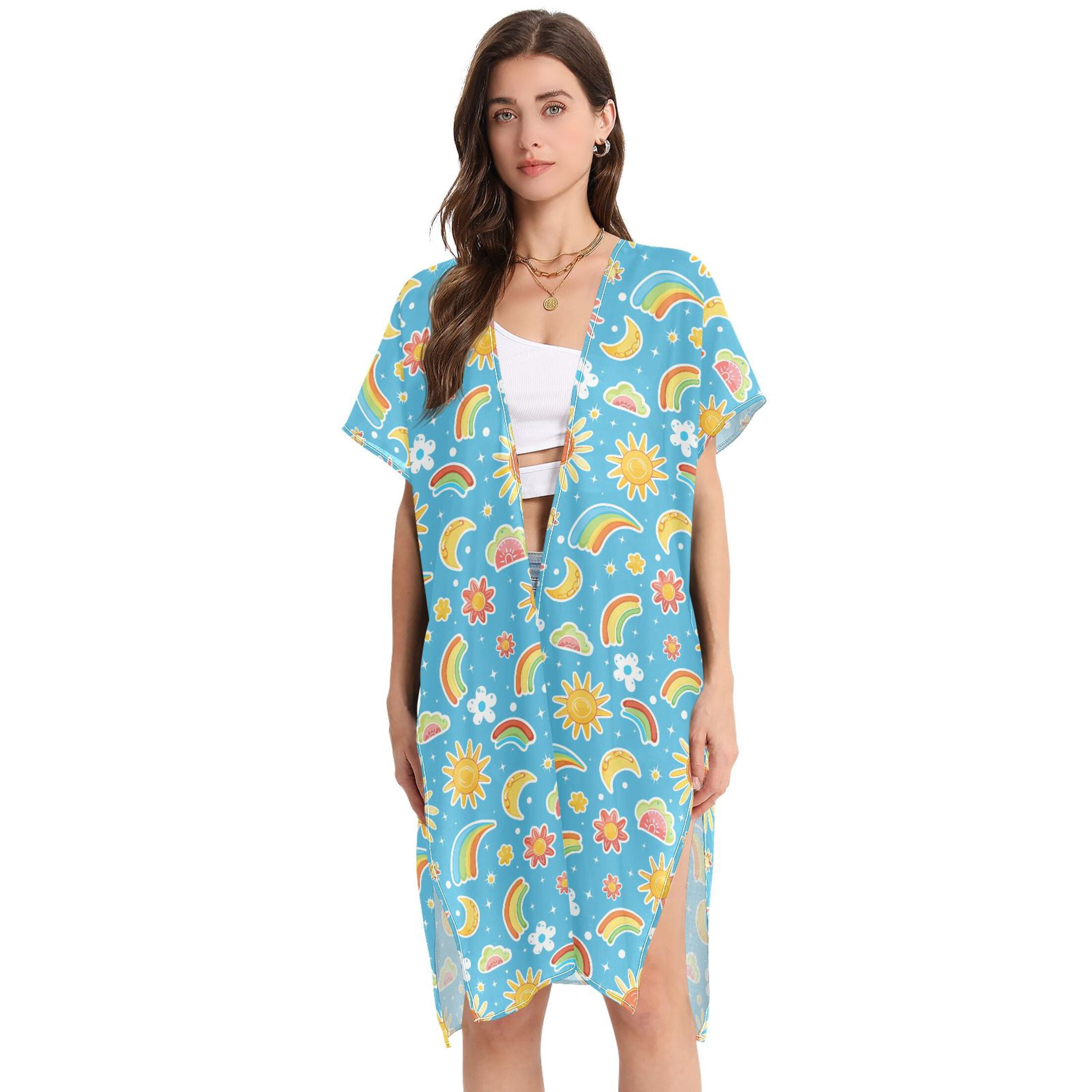Beach Vacation Clothes Kimono Cardigan Loose Swimsuit Cover Up for ...