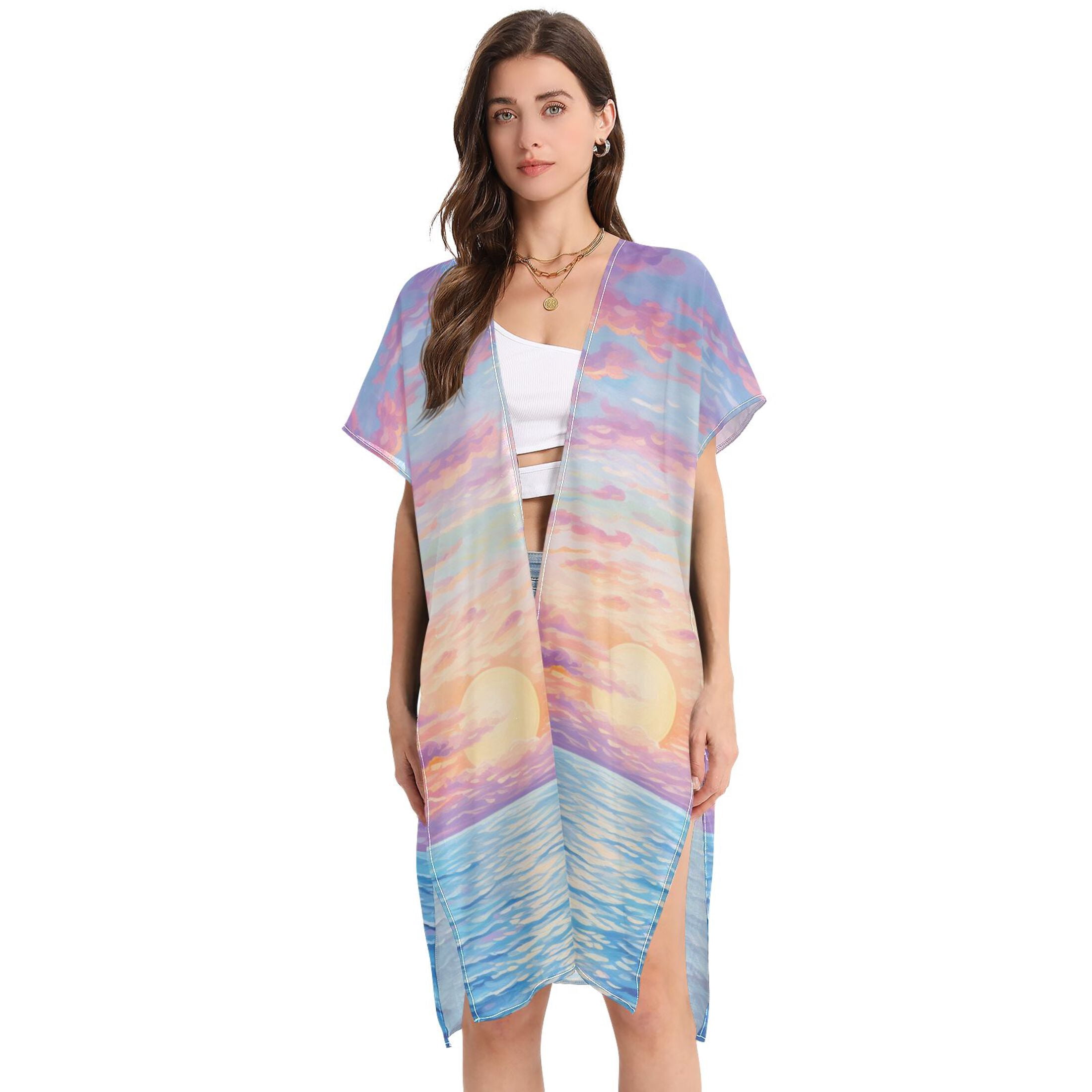 Beach Vacation Clothes Kimono Cardigan Loose Swimsuit Cover Up for ...