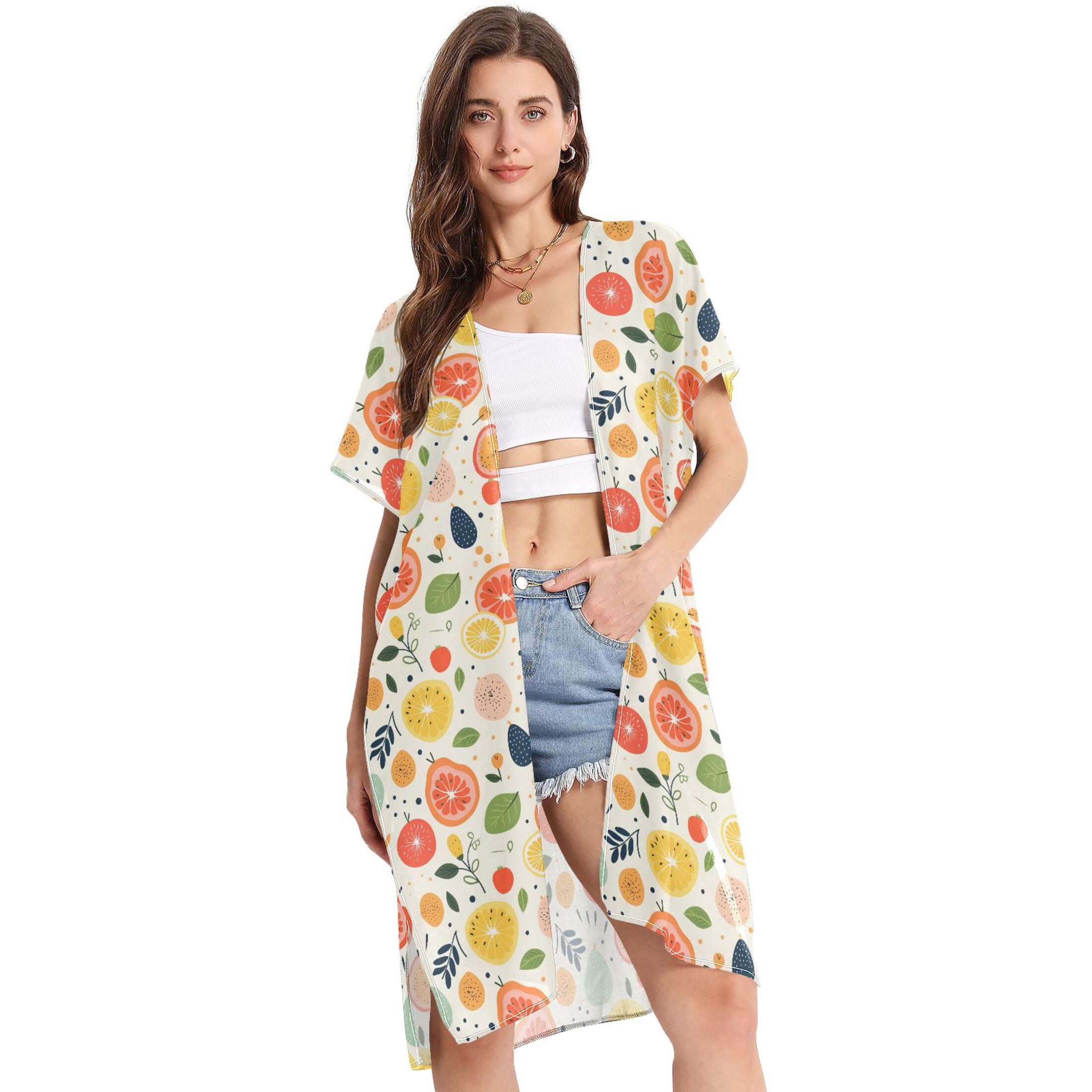 Beach Vacation Clothes Kimono Cardigan Loose Swimsuit Cover Up for ...