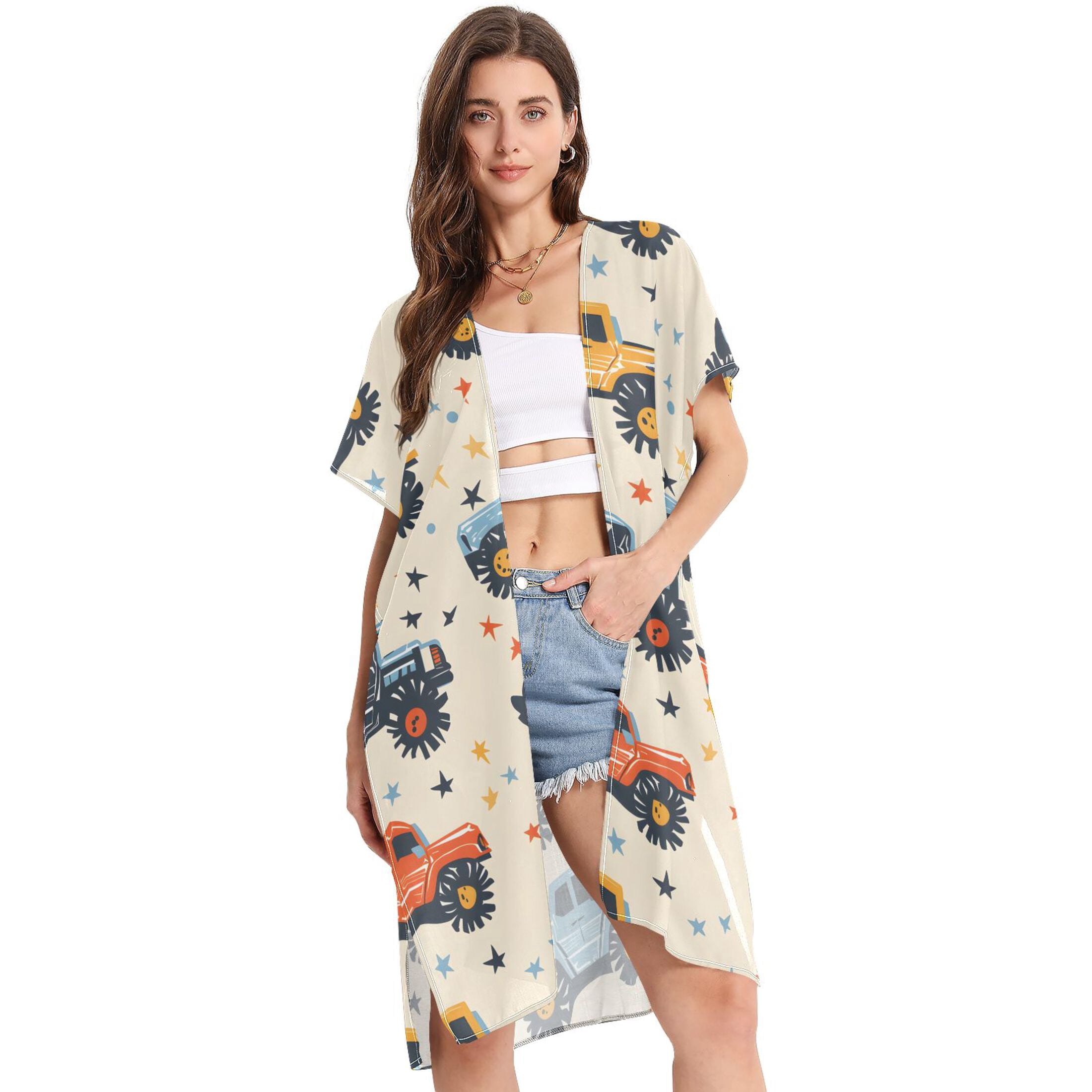 Beach Vacation Clothes Kimono Cardigan Loose Swimsuit Cover Up for ...