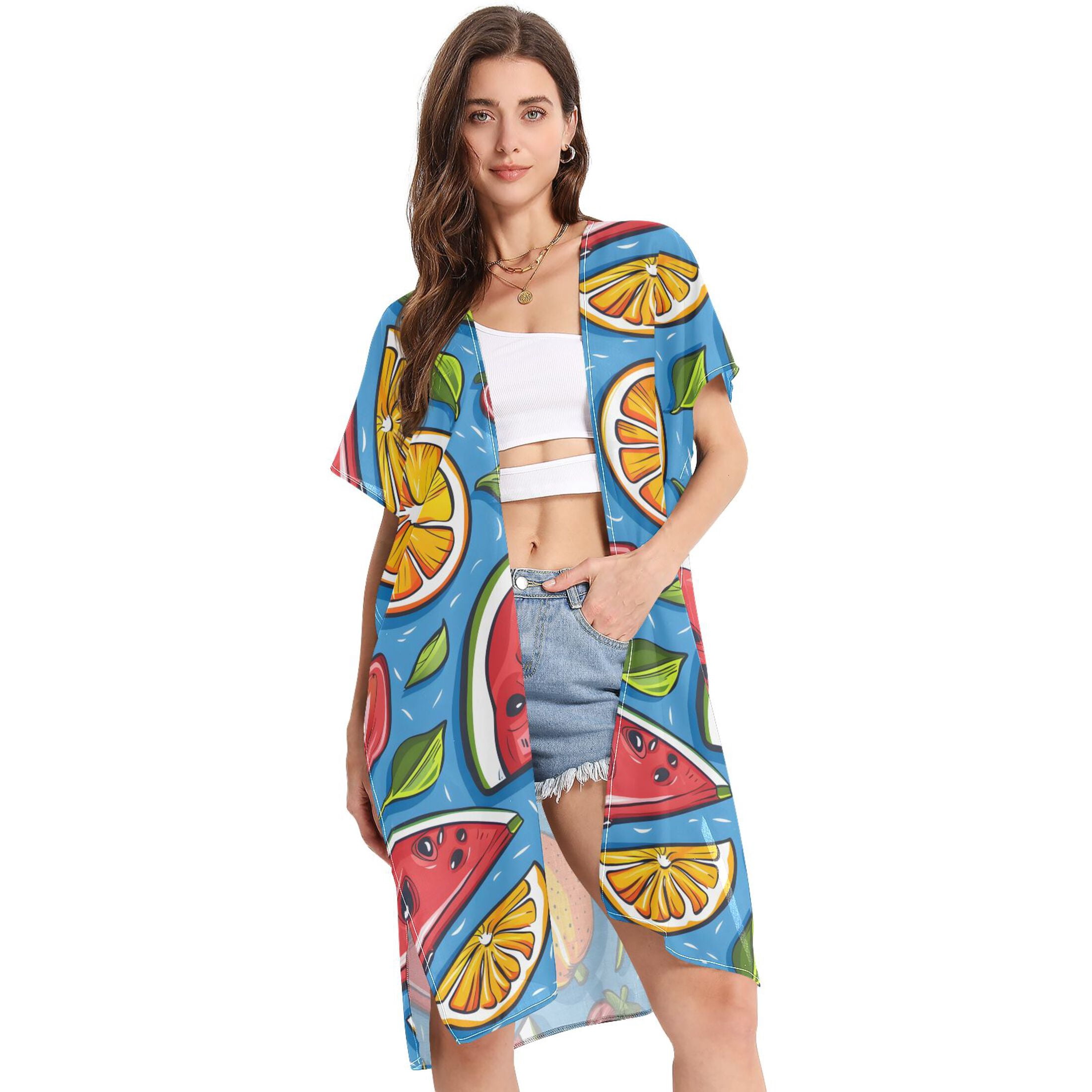 Beach Vacation Clothes Kimono Cardigan Loose Swimsuit Cover Up for ...