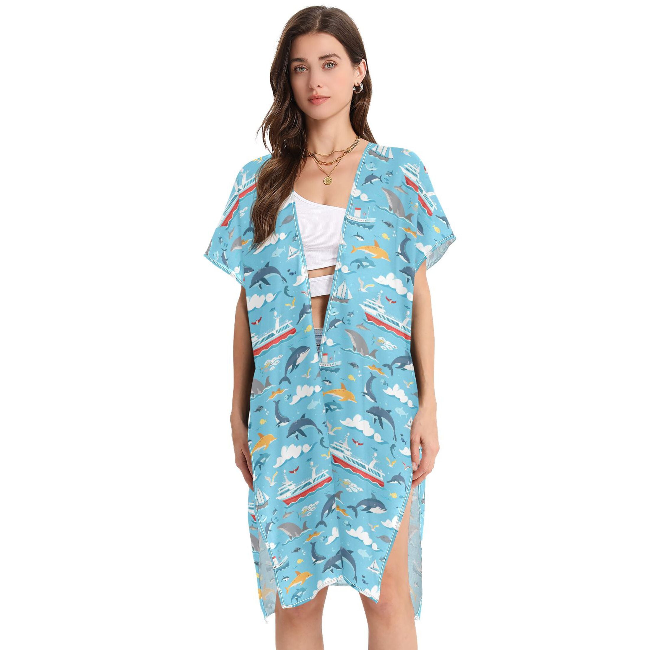 Beach Vacation Clothes Kimono Cardigan Loose Swimsuit Cover Up for ...