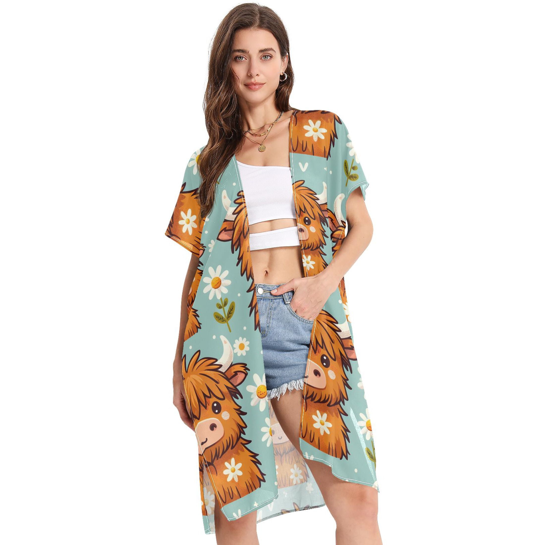 Beach Vacation Clothes Kimono Cardigan Loose Swimsuit Cover Up for ...