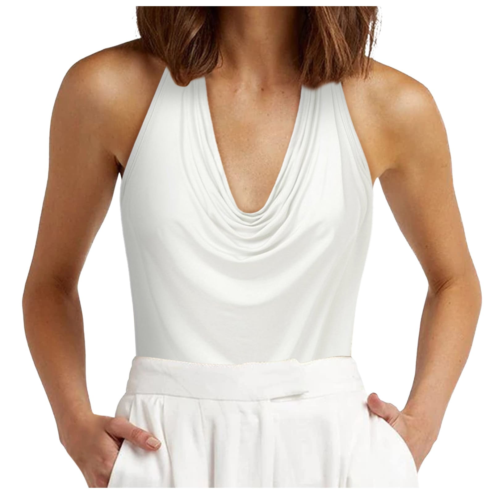 Beach Vacation Clothes for Women Business Casual Top Women Chest Top ...