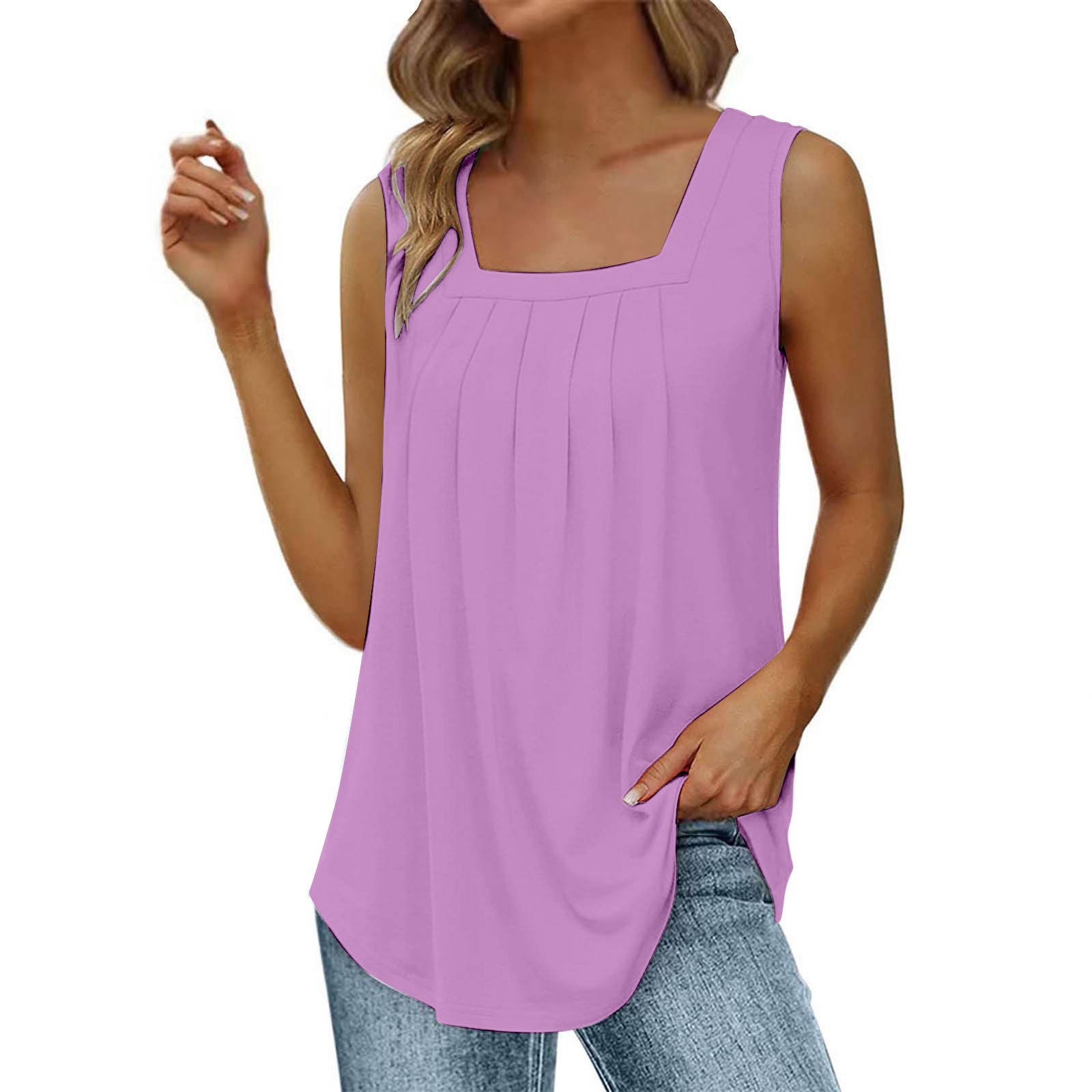 Beach Vacation Clothes for Women Crop Neck Tops Camisole with Padded ...