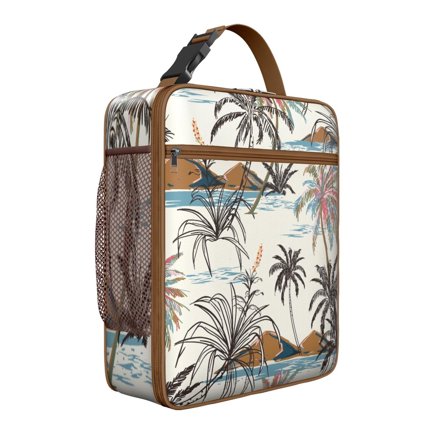 Beach Vacation Exotic Palm Tree Insulated Lunch Bag Hawaiian Tropical ...