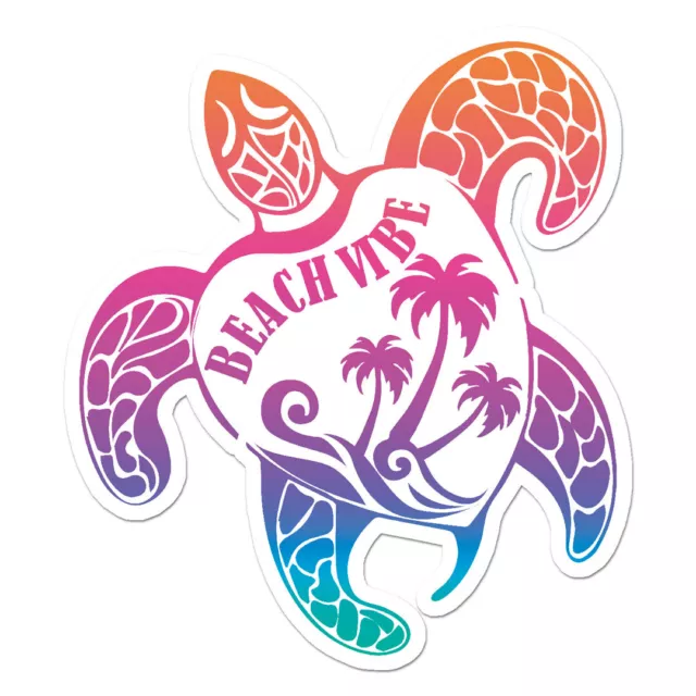 Beach Vibe Turtle Sticker Phone Decal Water Bottle Stickers Car Decals ...