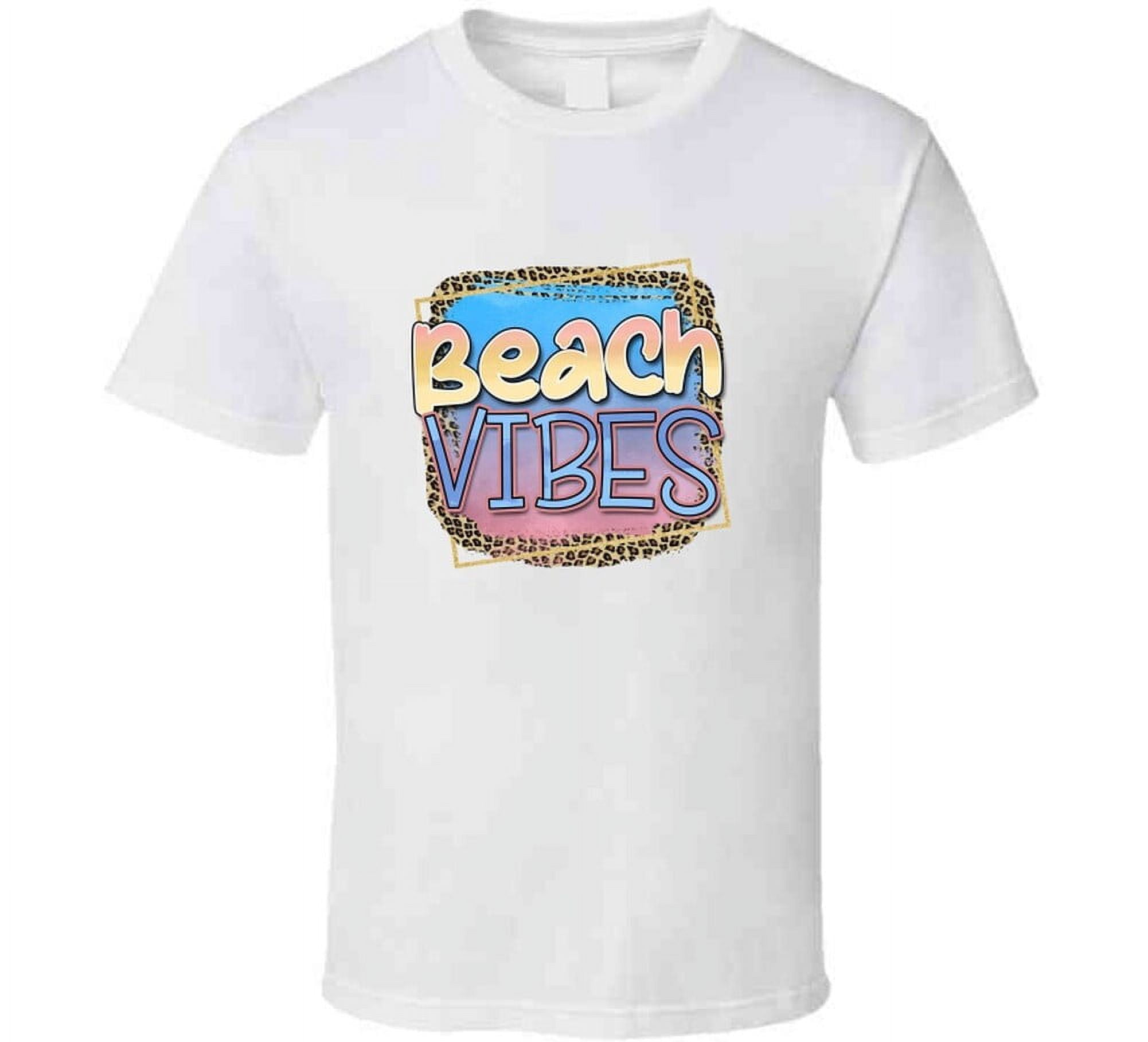 Beach Vibes Novelty Tropical Summertime T Shirt - Walmart.com