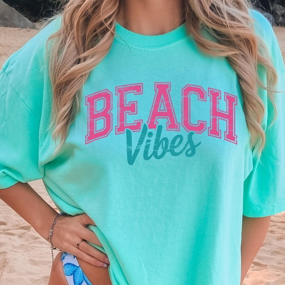 Beach Vibes Shirt Boho Summer Beach Tee Cute Beach Vibes TShirt ...