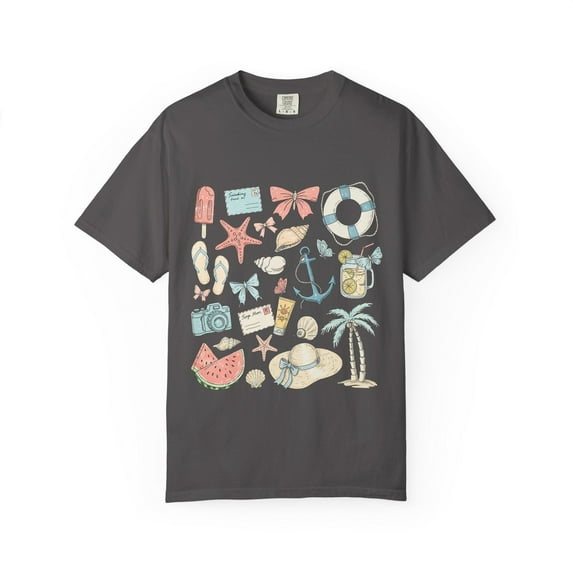 Beach Vibes Summer Graphic Tee, Ocean-Inspired Coastal Design Unisex ...
