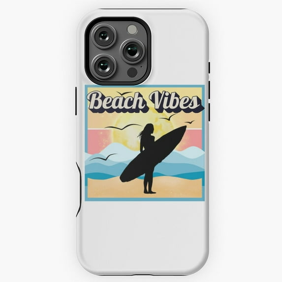 Beach Vibes Surfer Girl Tropical Art Phone Case Compatible iPhone 17 ...