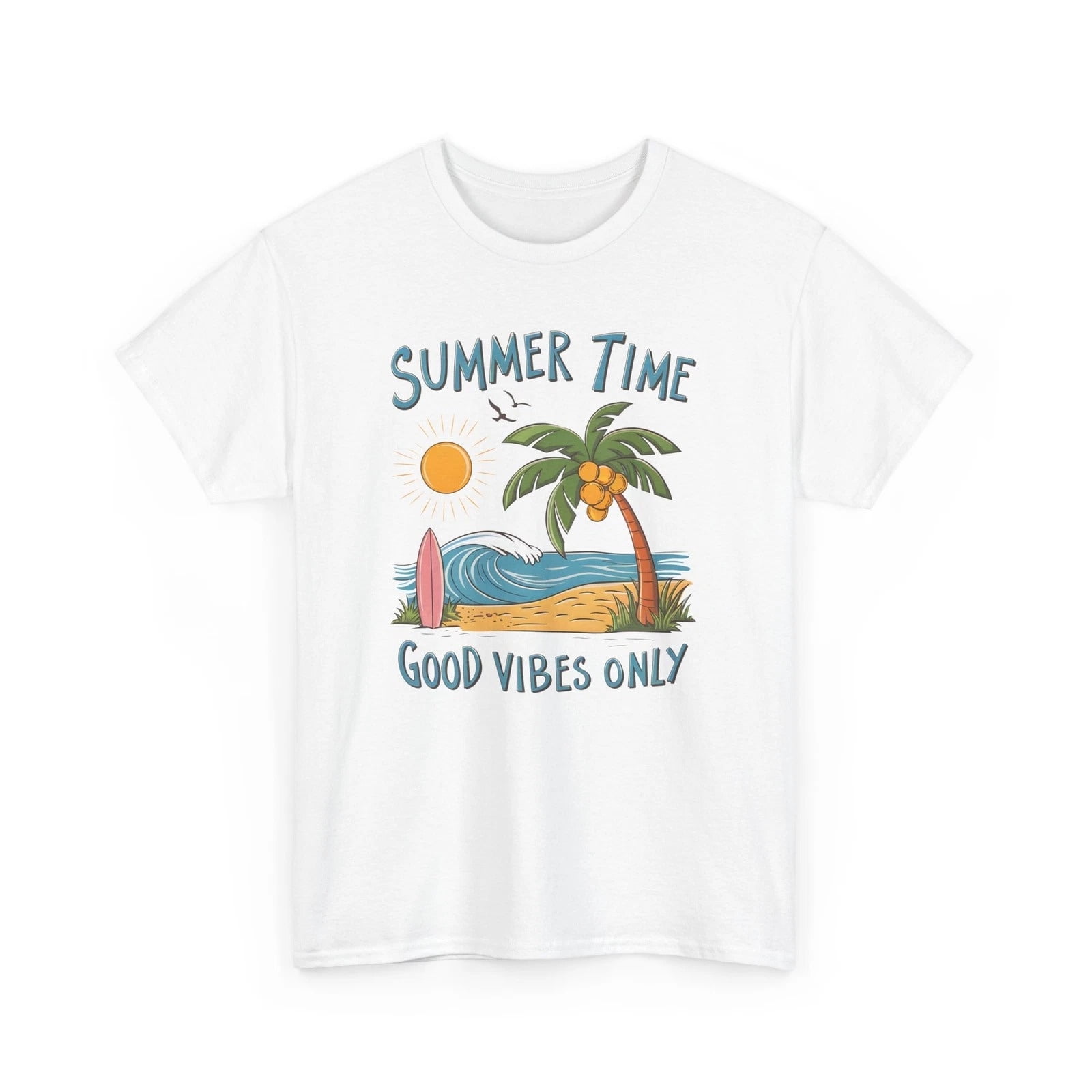 Beach Vibes T-Shirt, Summer Ocean Waves Tee, Summer time good vibes only Shirt - Walmart.com