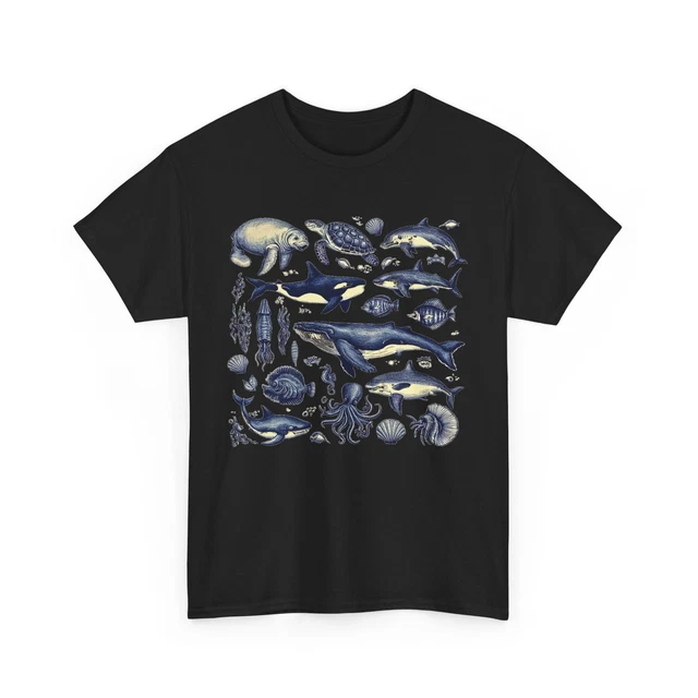 Beach Vibes T-Shirt, Summer Ocean Waves, Vintage Sea Animals Ocean Life ...