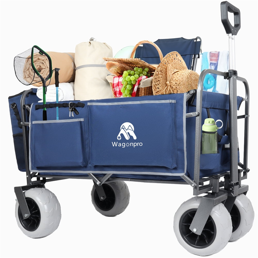 Beach Wagon with Big Wheels for Sand 500lbs capacity - Patented design ...