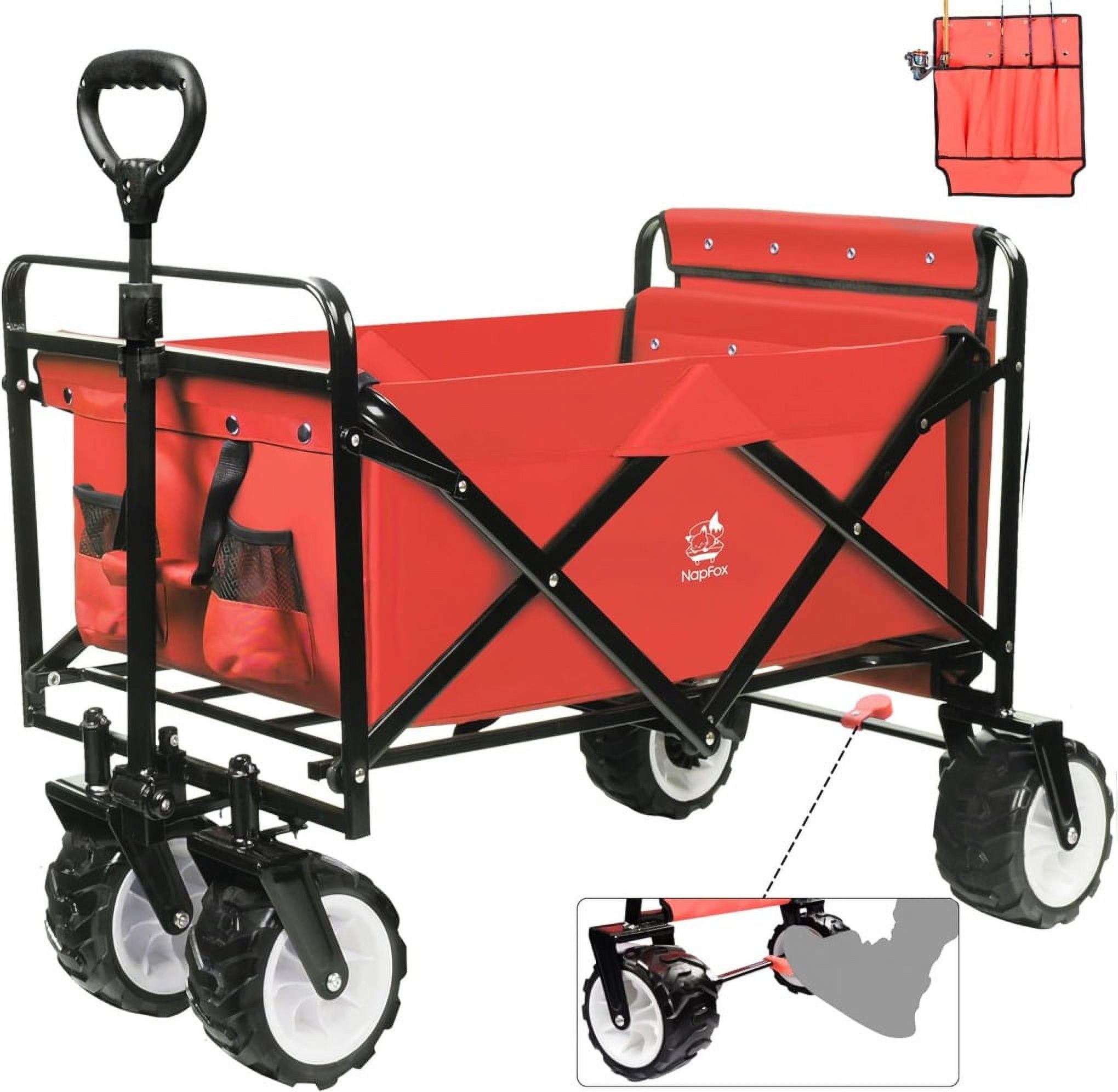 Beach Wagon Cart ,Outdoor Folding Utility Cart With Universal Wheels ...