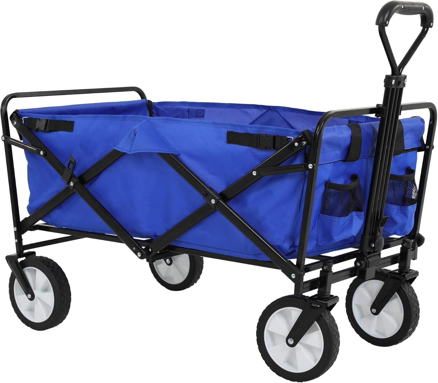 Beach Wagon Collapsible Wagon w/Casters,Portable Folding Wagon Garden ...