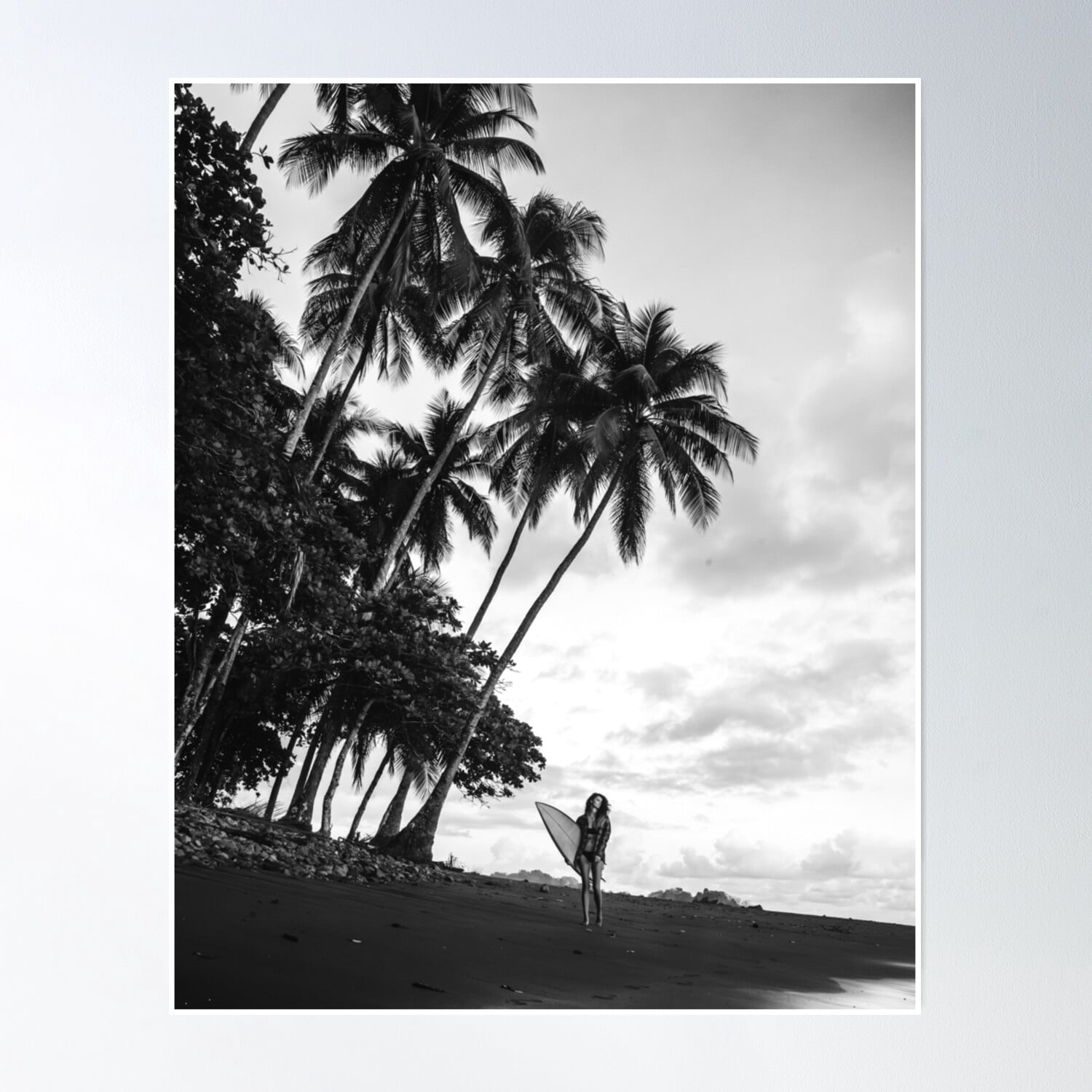 Beach Walk With Surf- Vintage Wall Arttrendy Retro Print Room Decor ...
