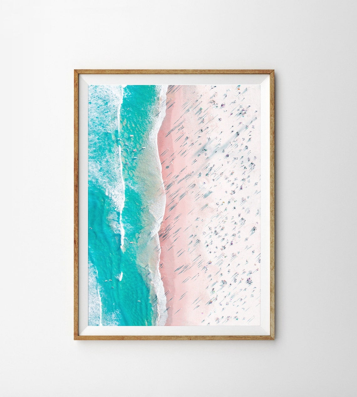 Beach Wall Art Aerial California Coastal Summer Ocean Pink Sand ...
