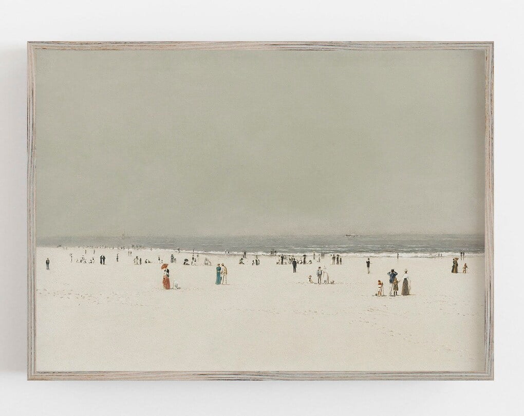 Beach Wall Art Coastal Wall Decor Muted Landscape Art Vintage Wall Art ...