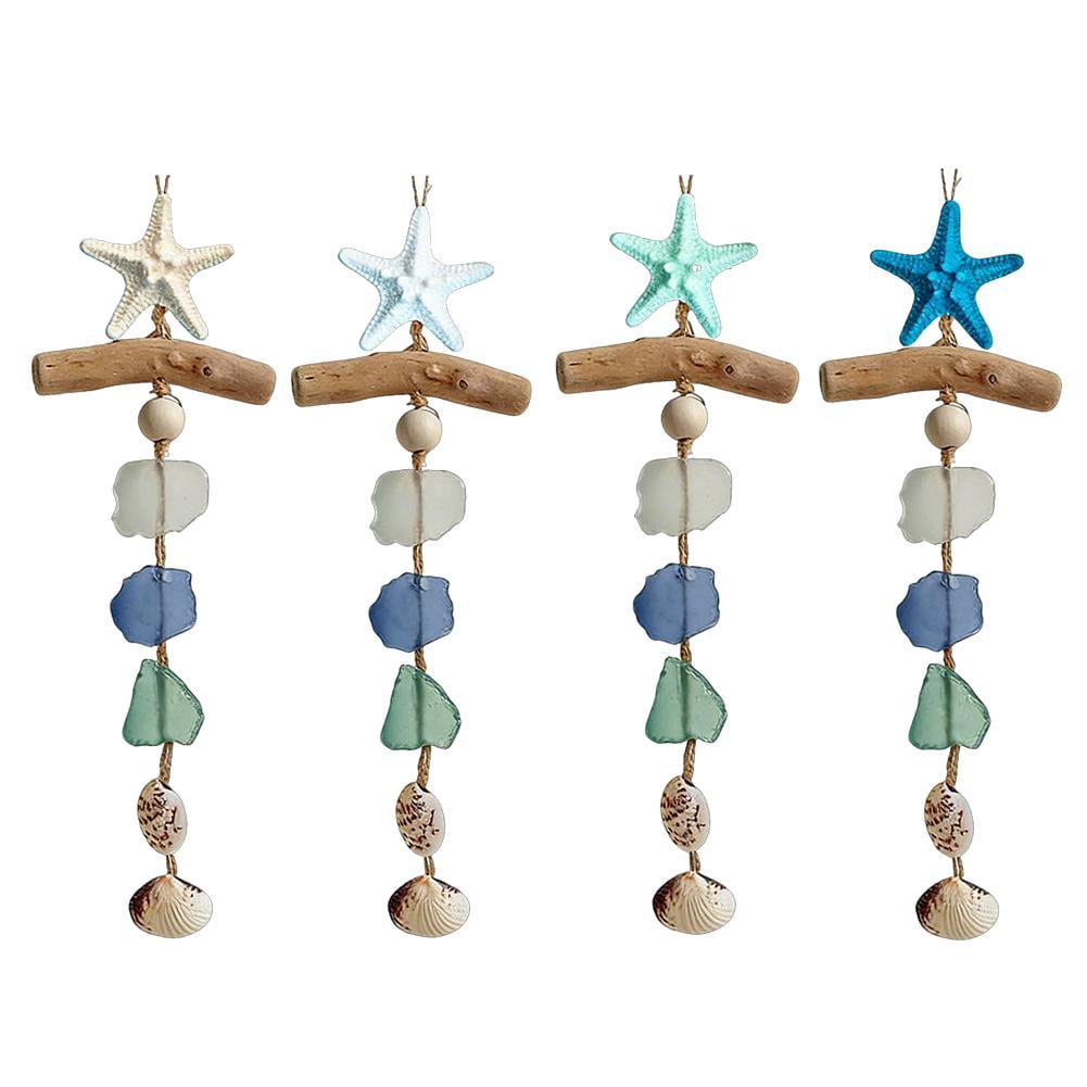 Beach Wall Art Handcrafted with Driftwood,Starfish,Conch,Seaglass ...