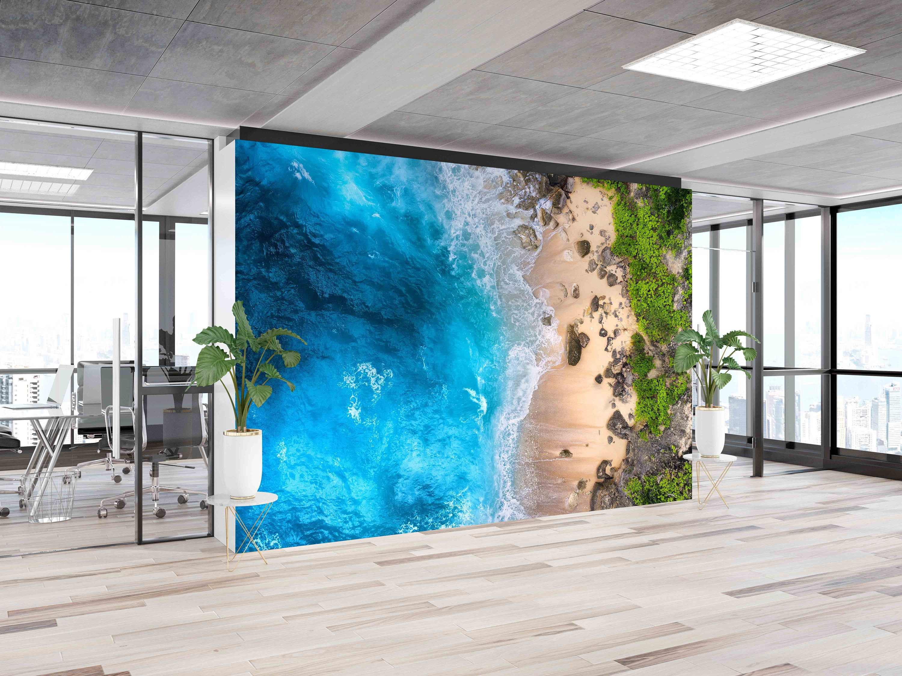 Beach Wall Decor, Landscape Wallpaper, Paper Wall Art Nature Mural ...