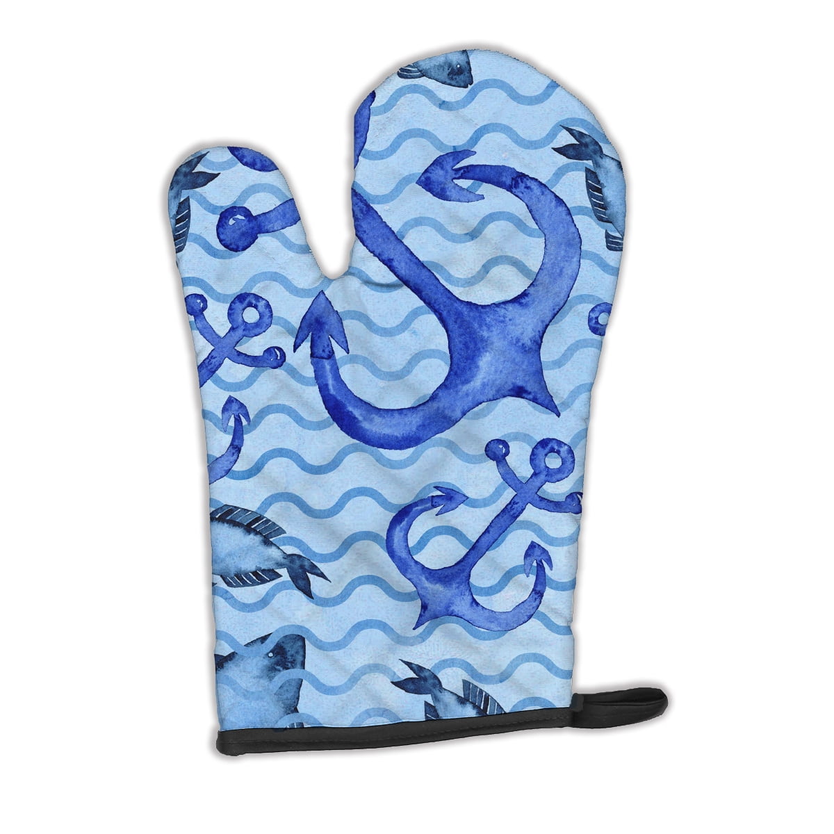 Beach Watercolor Anchors and Fish Oven Mitt - Walmart.com