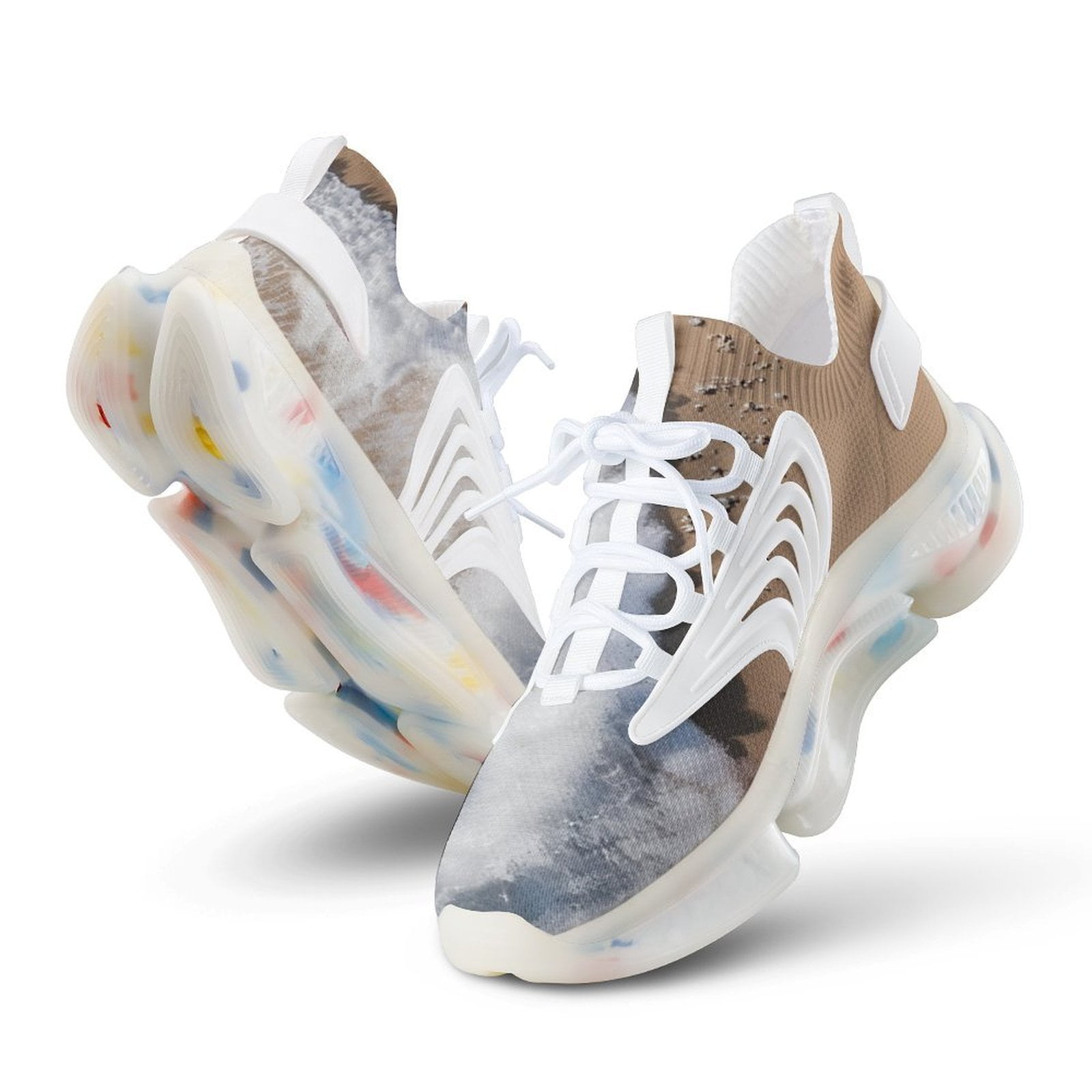 Beach Wave Pattern Walking Shoes for Men Woman Lightweight Tennis ...