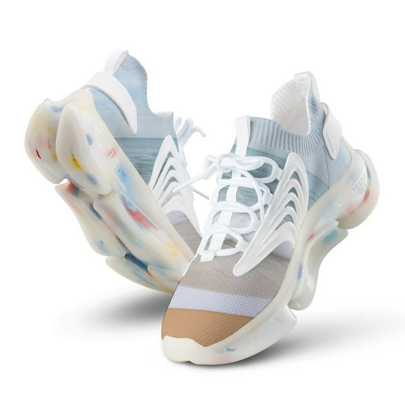 Beach Wave Serenity Walking Shoes for Men Woman Lightweight Tennis ...