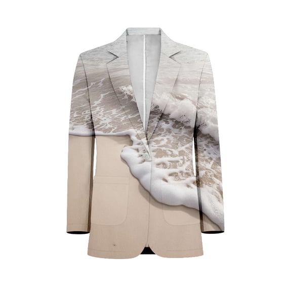 Beach Wave Texture Customized Men's Suits full man Shawl Collar ...