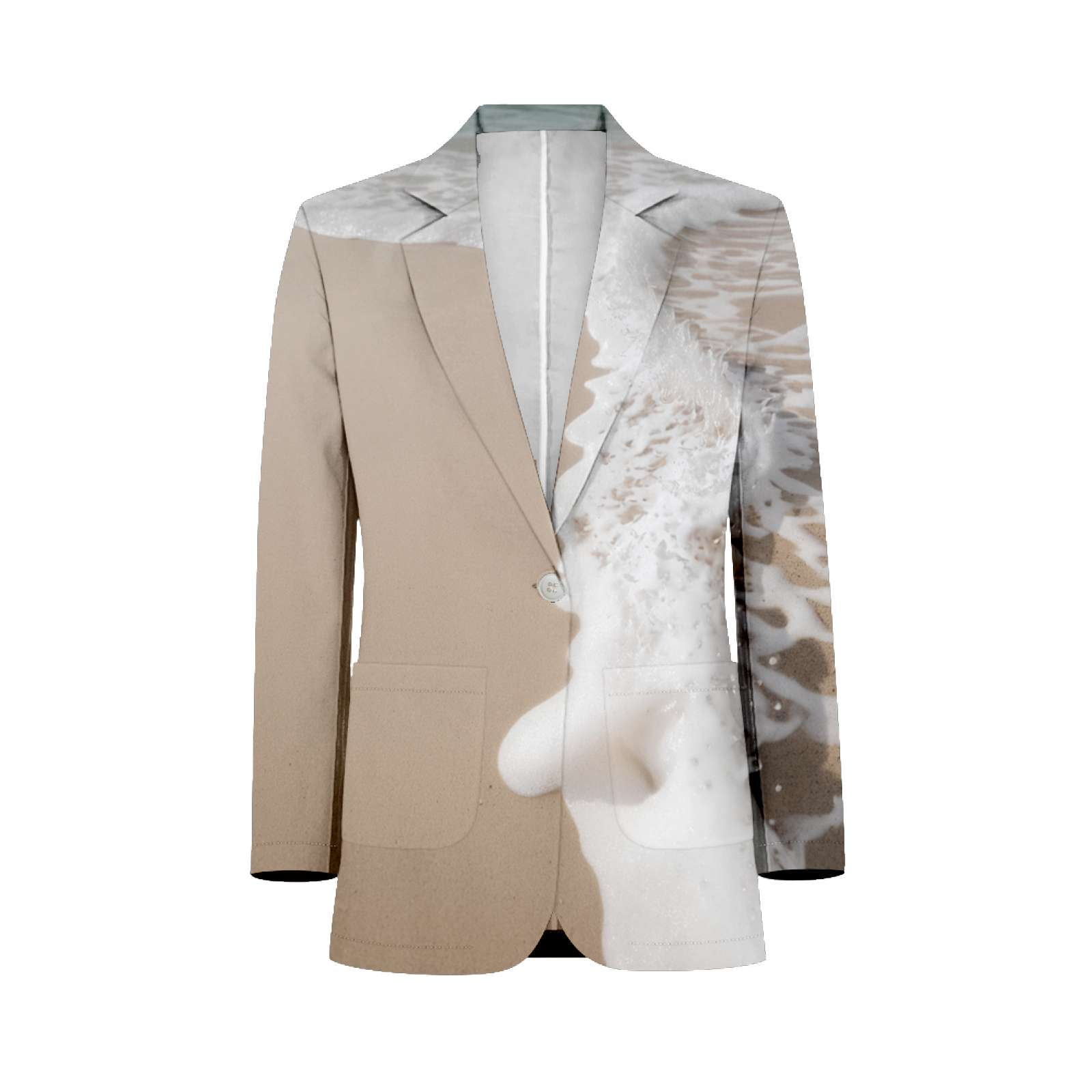 Beach Wave Texture Customized Men's Suits full man Shawl Collar ...