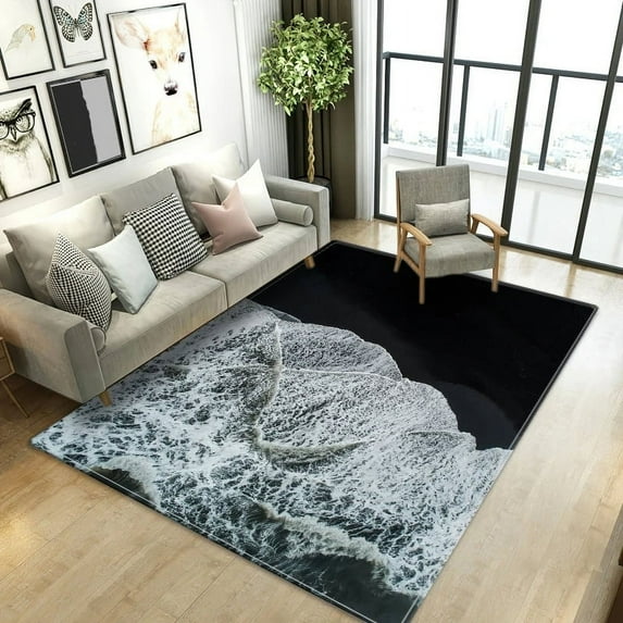 Beach Waves 3D Printed Carpets for Living Room Room Rug Kitchen Mat ...