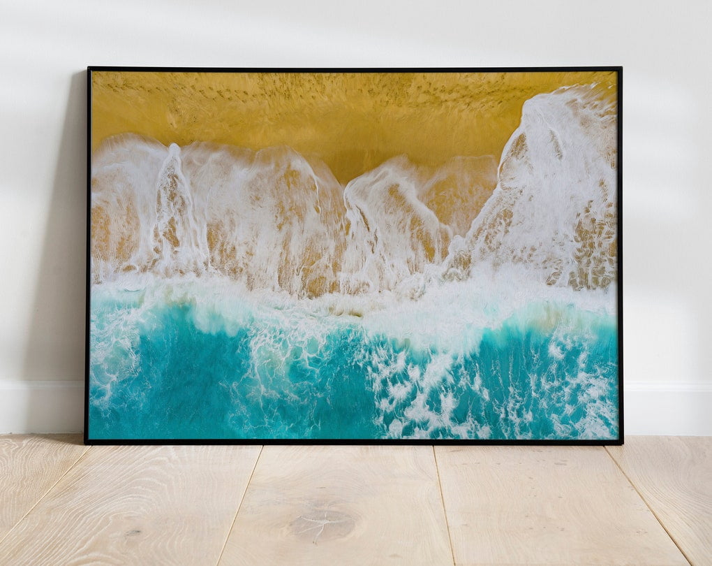 Beach Waves Boho Art Print Wall Decor ,Decor For Living Room Bedroom ...