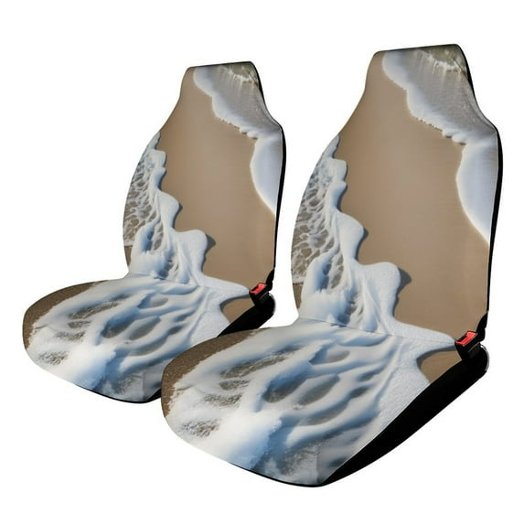 Beach Waves Froth Car Seat Covers Front Seats Universal Fit for Cars ...