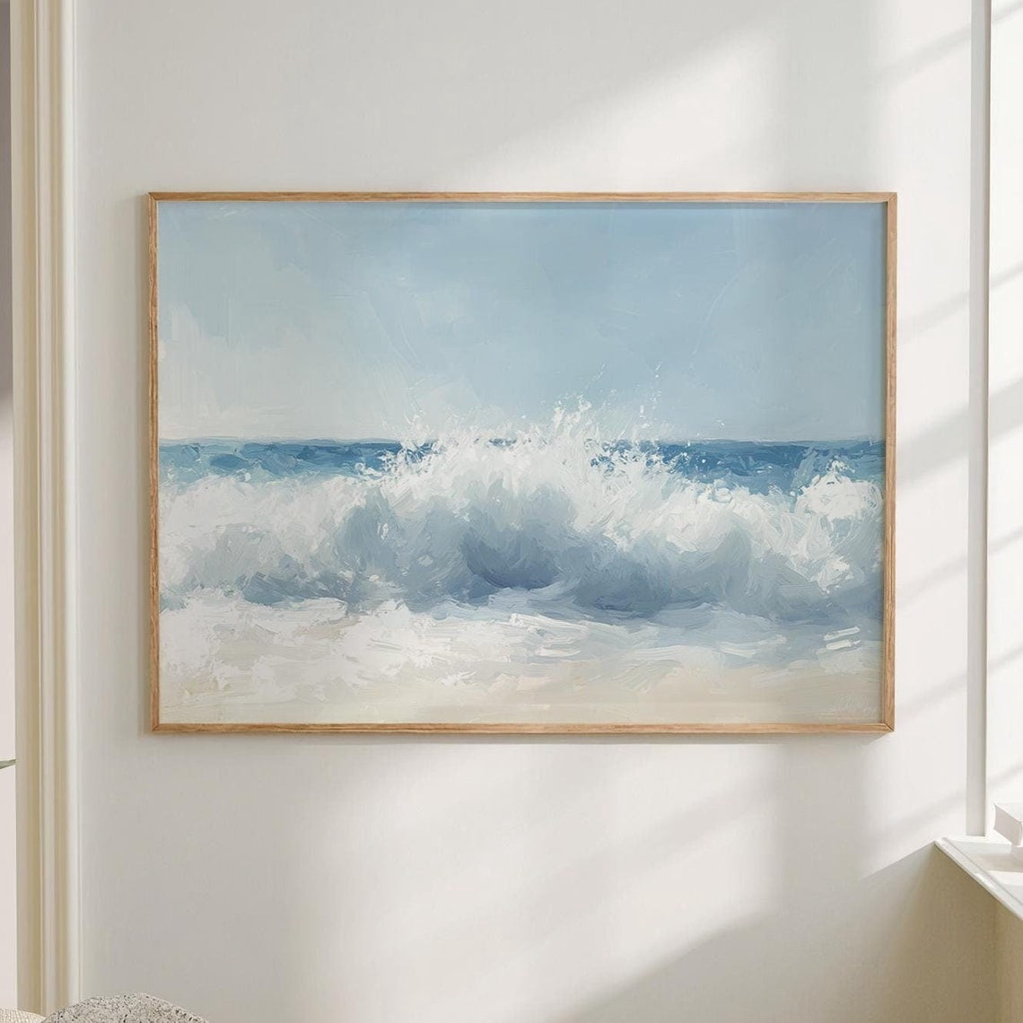 Beach Waves Print Coastal Seascape Painting Summer Beach Landscape ...