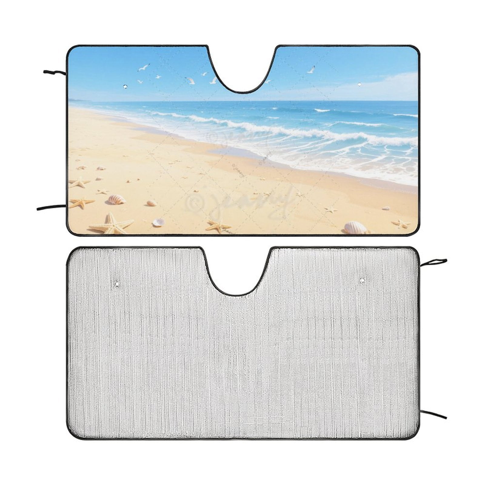 Beach Windshield Sun Shade Foldable Car Front Window Covers for Car ...