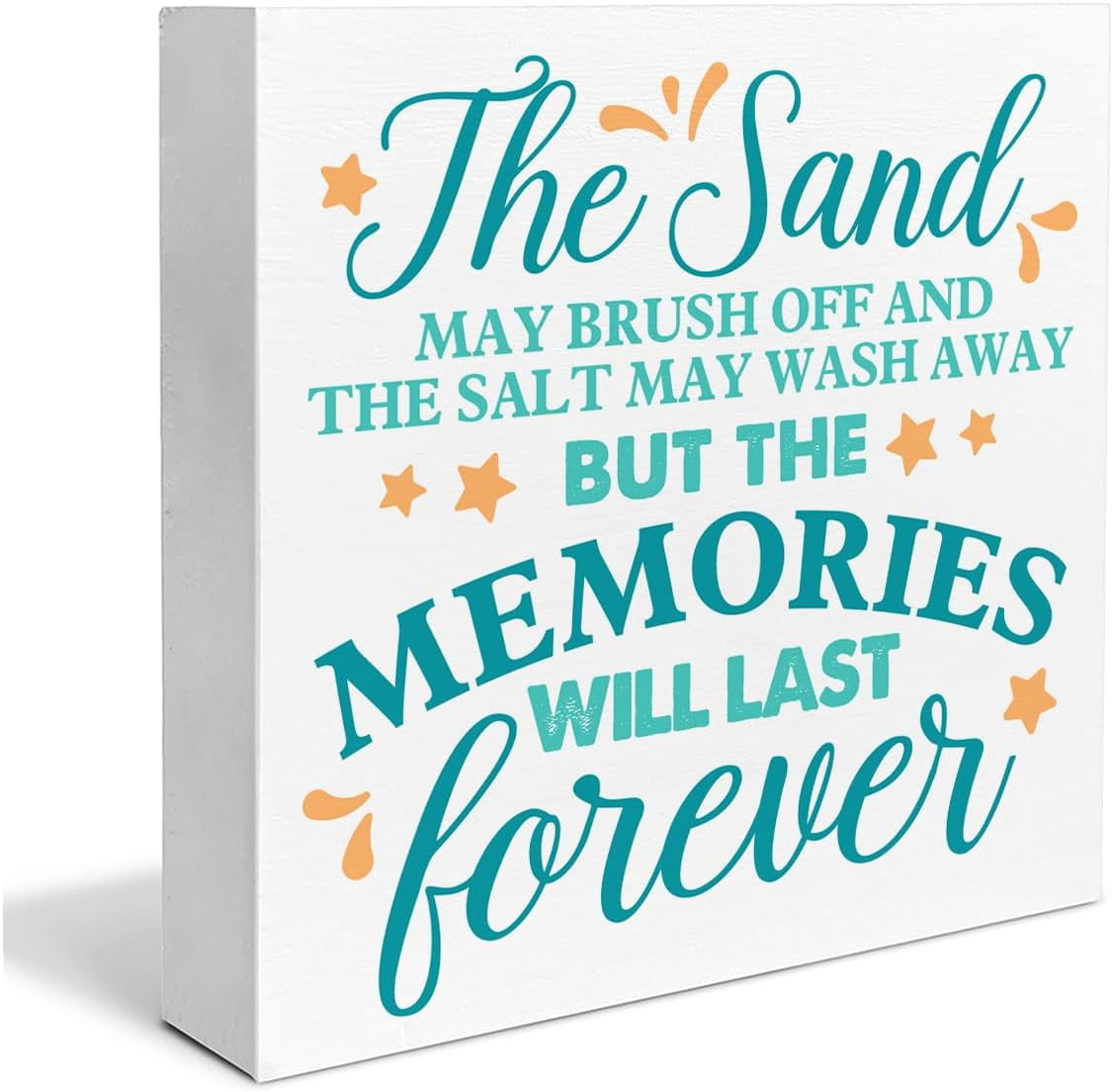 Beach Wooden Box Sign Beach House Decor The Sand May Brush Off The Salt ...