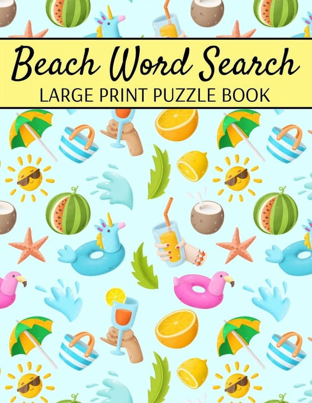 Beach Word Search Large Print Puzzle Book: Summer Word Search, Spring ...