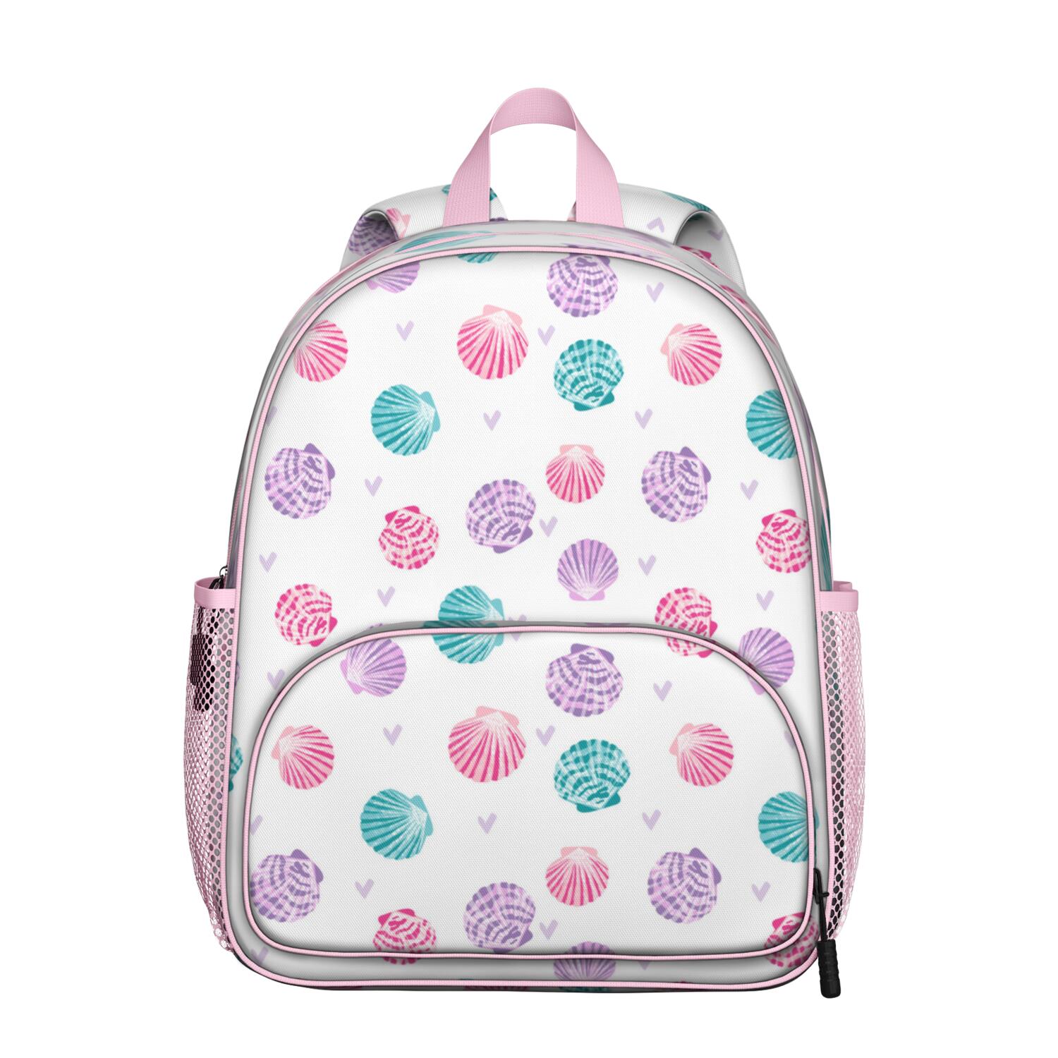 Beach and Seashell Pattern Backpack, Lightweight Nautical Small Travel ...