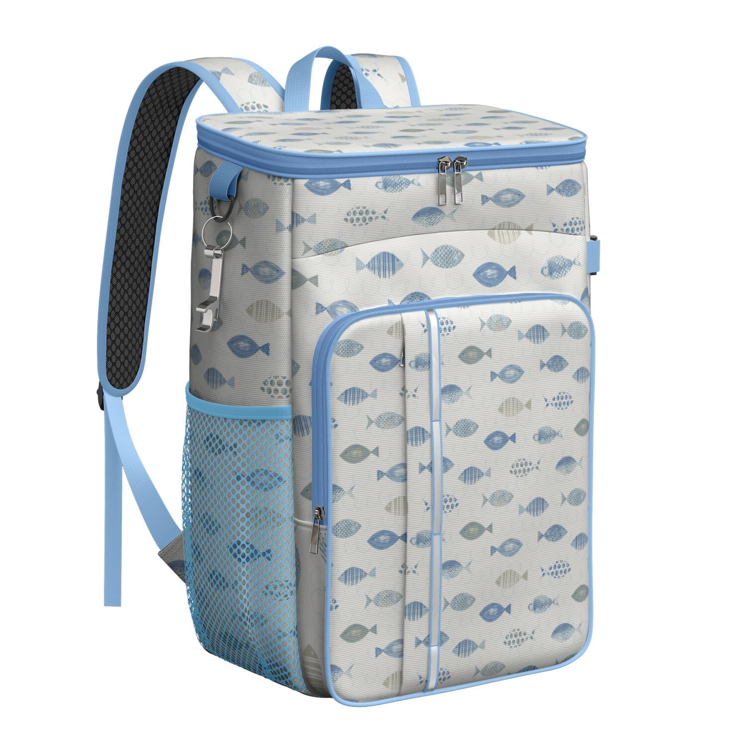 Beach and Tropical Fish Print Backpack Cooler, Insulated Leakproof ...