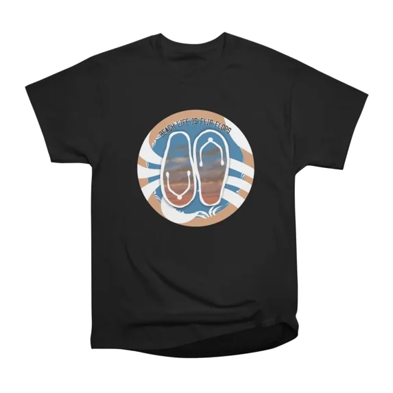Beach life is Flip Flops T-Shirt Tee Gift For Him Merch For Her Apparel ...