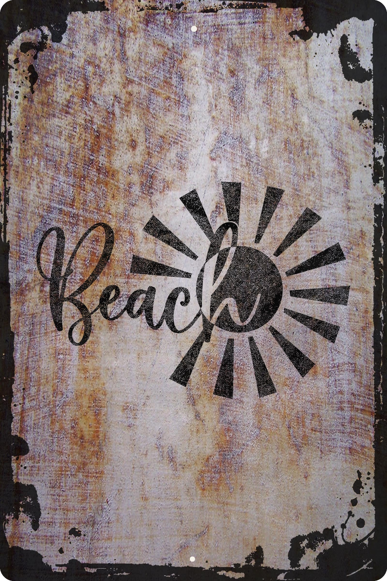Beach sunburst cursive sunshine sunny summer warm weather Beige Wall ...