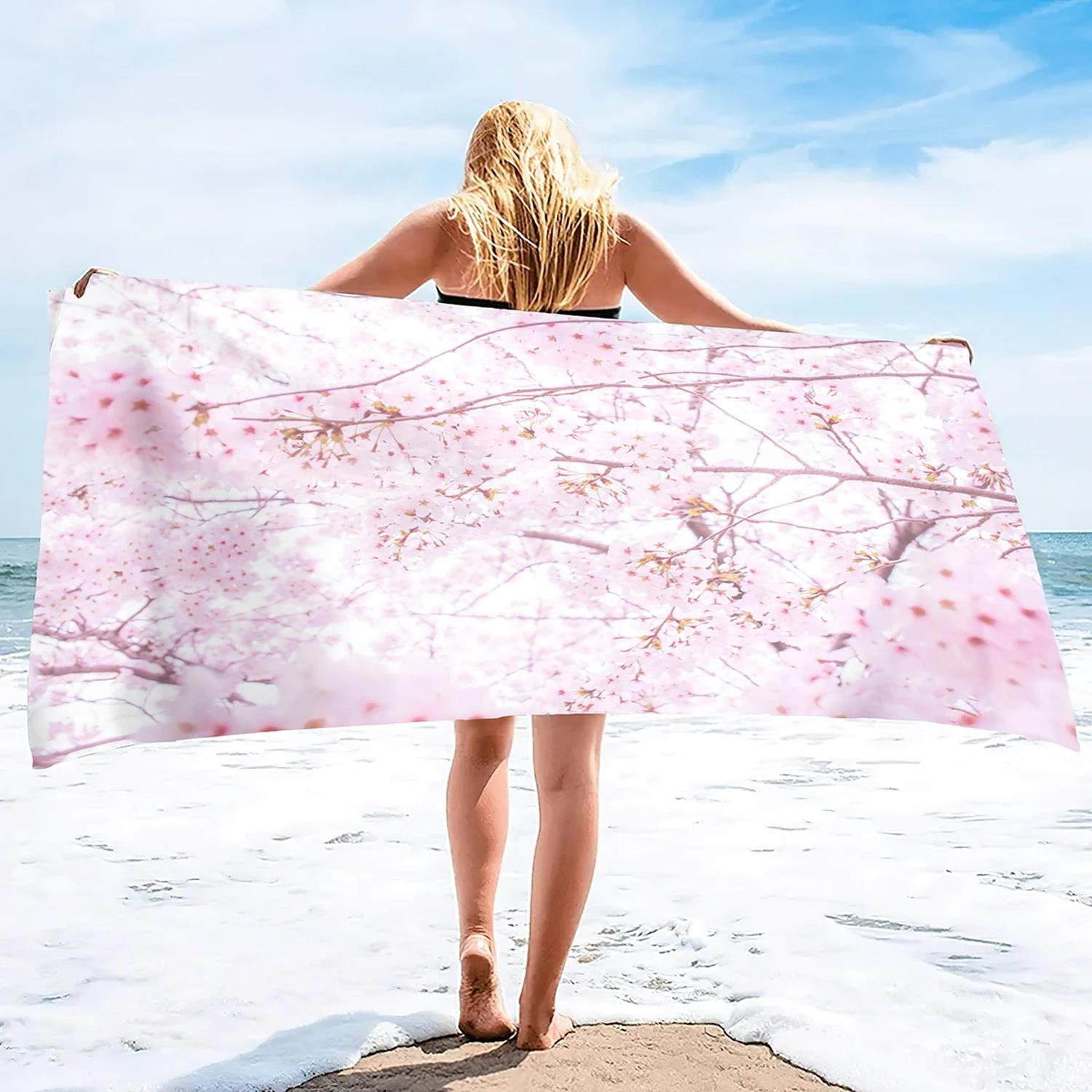 Beach towels with plum blossom, large , beach towel, sand-free, quick ...